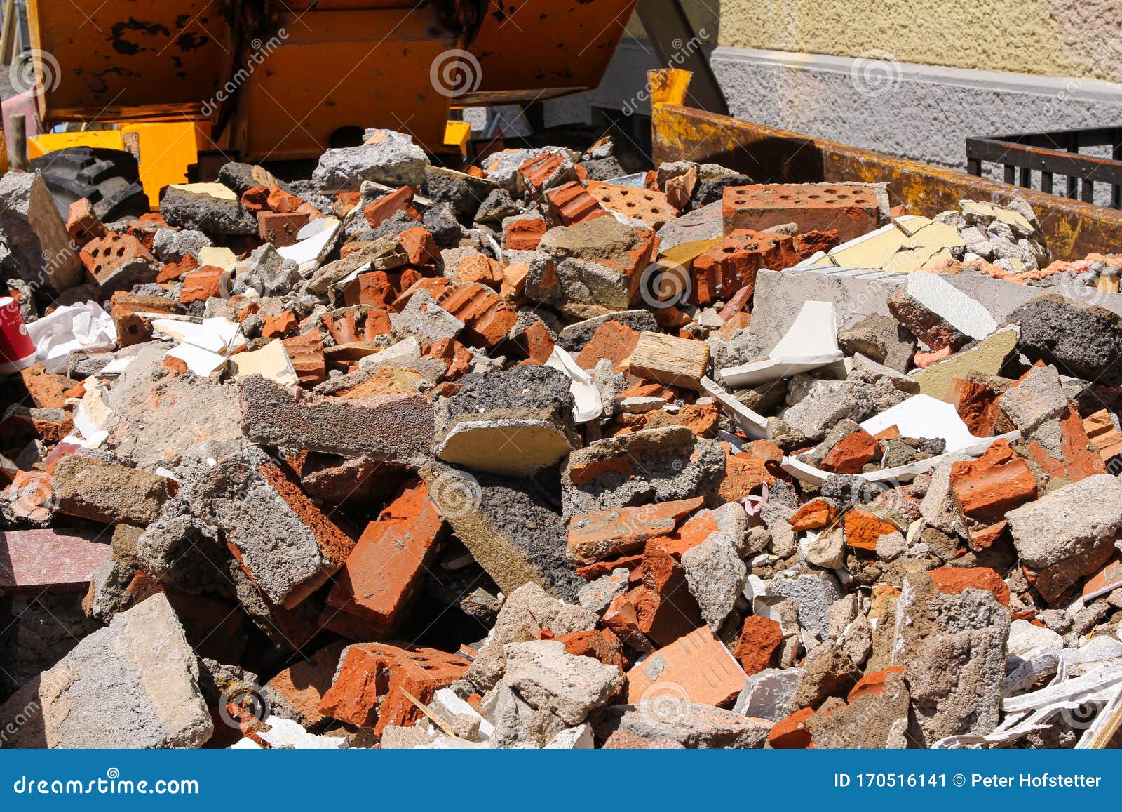 Disposed Red Bricks Piled Up on Junkyard Stock Image - Image of ...