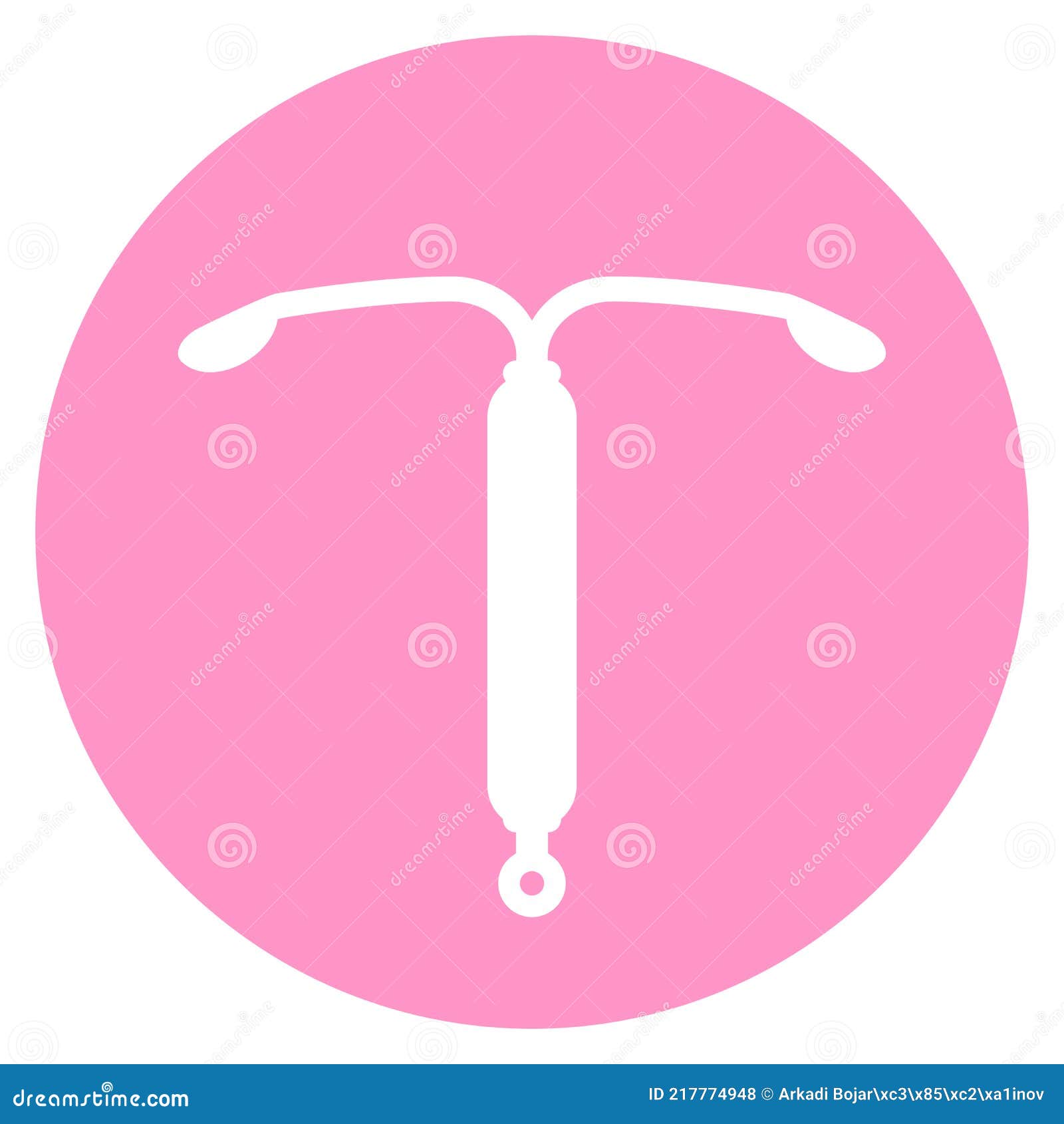 Dispositivo Anticonceptivo Intrauterino Vector Icono Ilustración Del