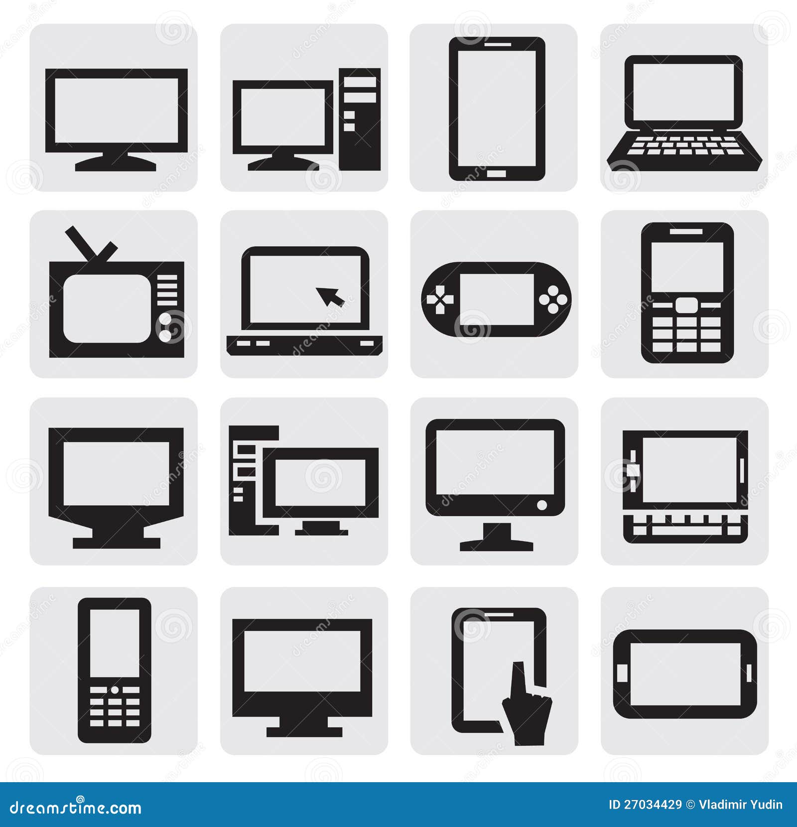 Dispositivos electrónicos ilustración del vector. Ilustración de ...