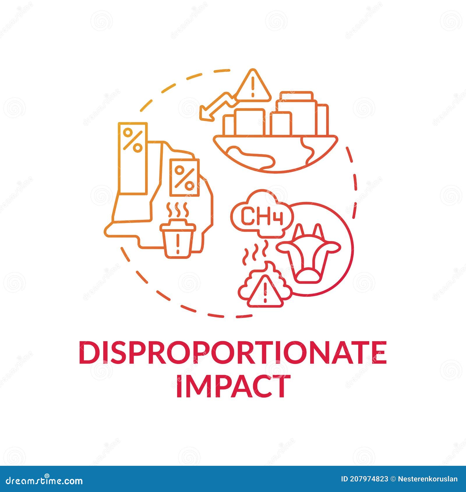 Disproportionate Impact Vector Infographic Template | CartoonDealer.com ...