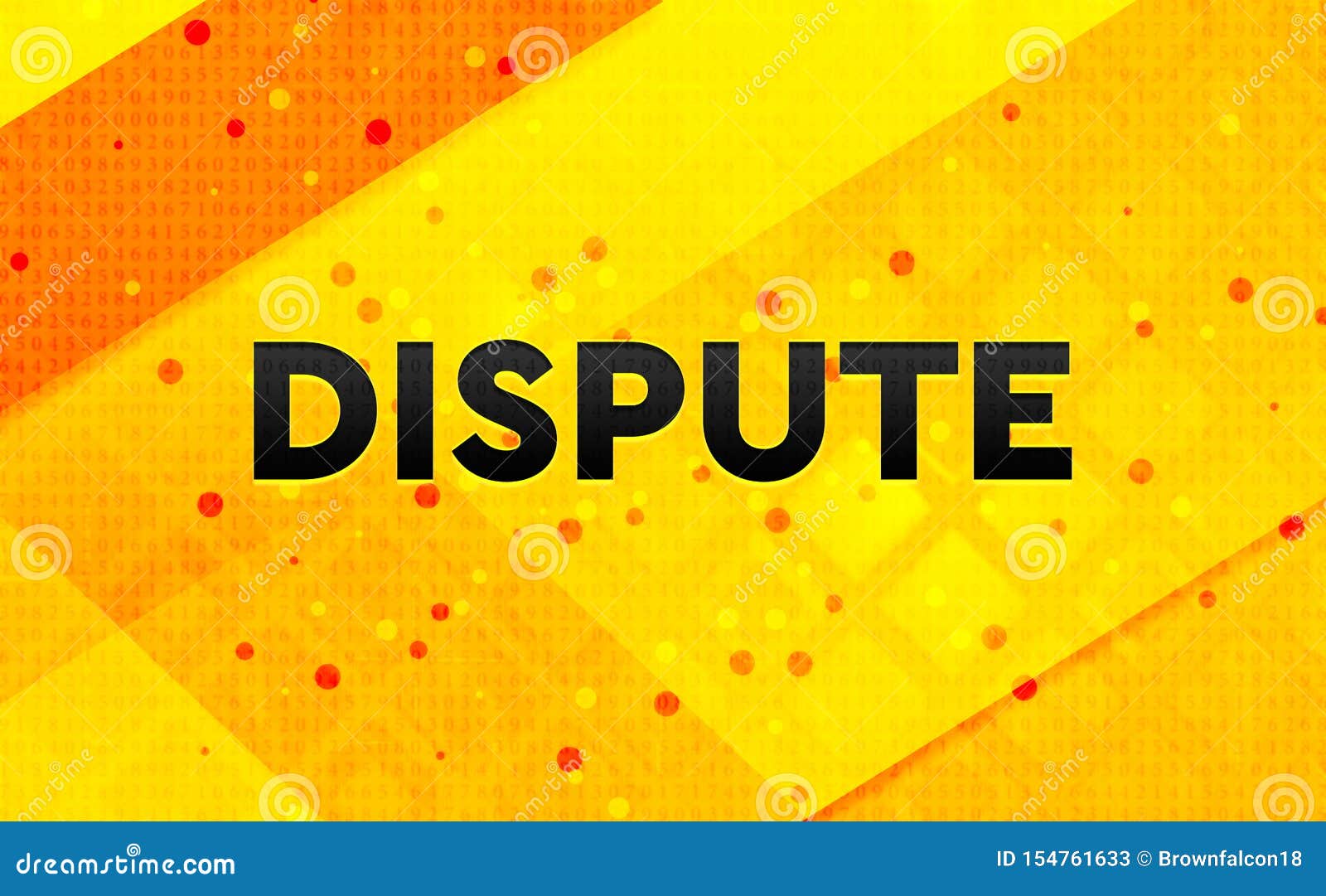 Dispute Abstract Digital Banner Yellow Background Stock Illustration ...