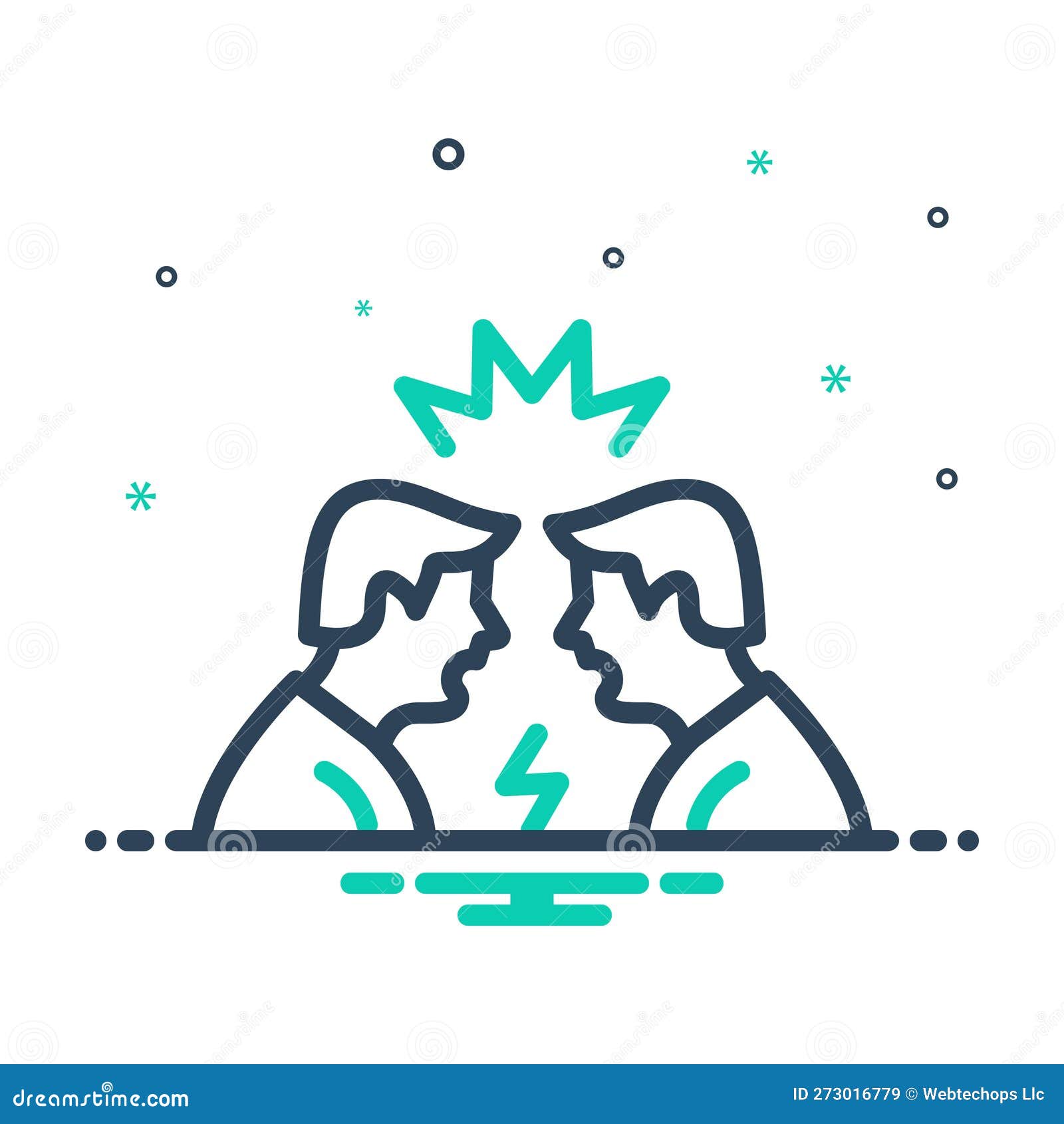 Mix Icon for Dispute, Fight and Commotion Stock Vector - Illustration ...