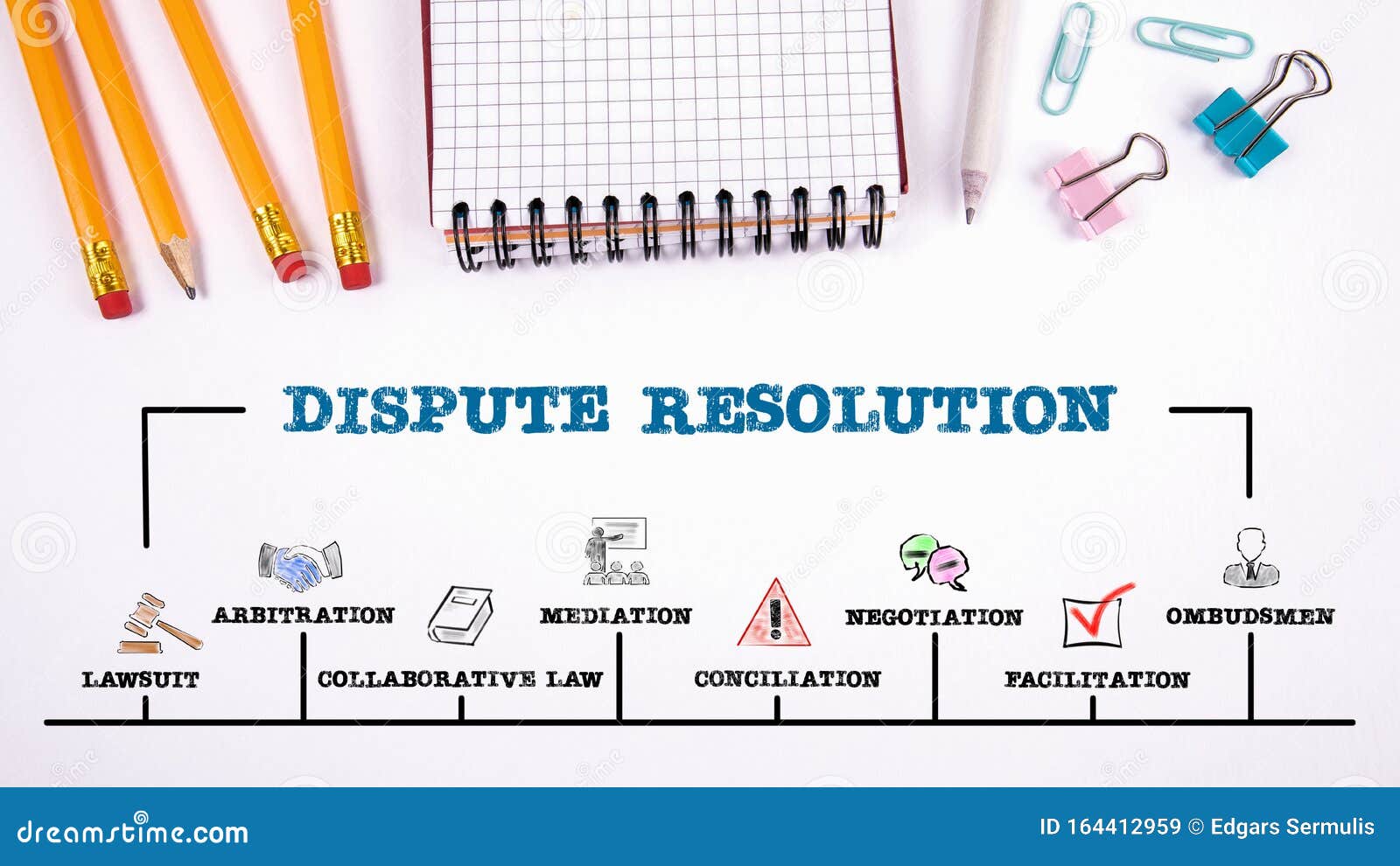 Dispute Resolution, Agreement And Legally Resolve Problems Concept ...