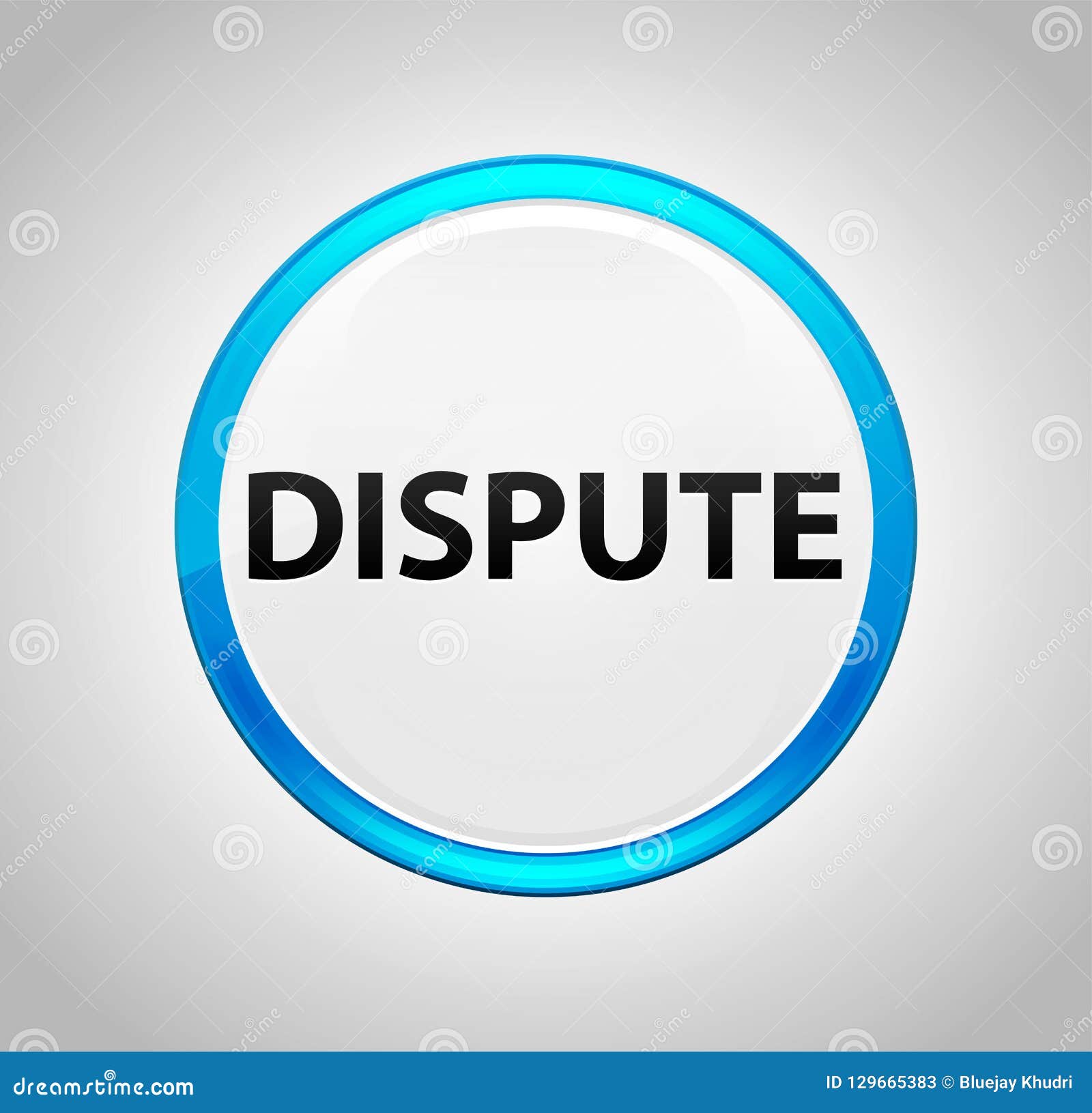 Dispute Round Blue Push Button Stock Illustration - Illustration of ...