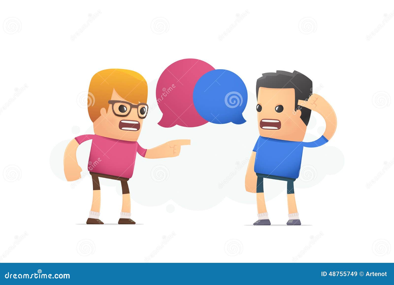 Dispute between Two Designers Stock Illustration - Illustration of ...