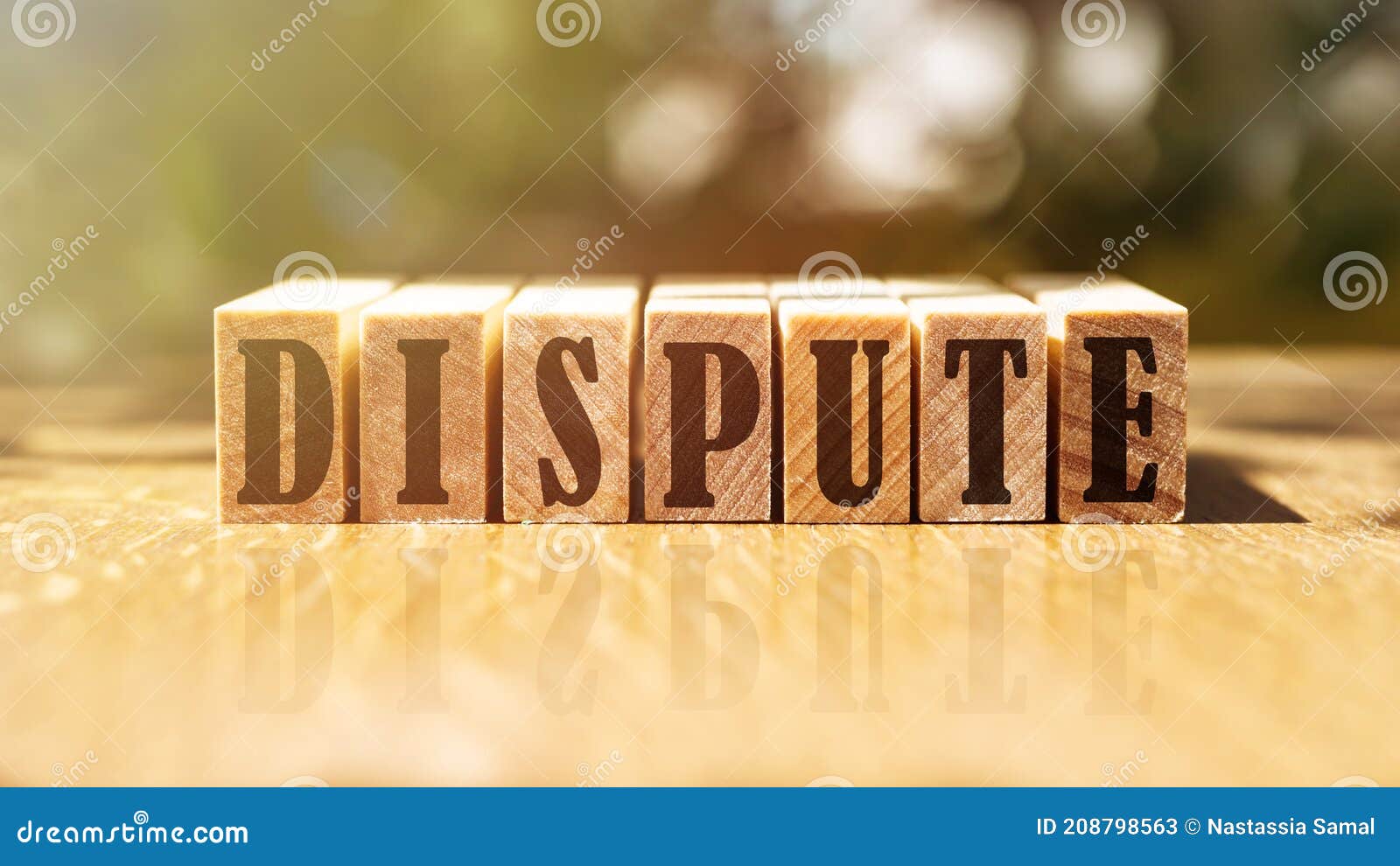 DISPUTE Word Made with Building Blocks Stock Image - Image of ...