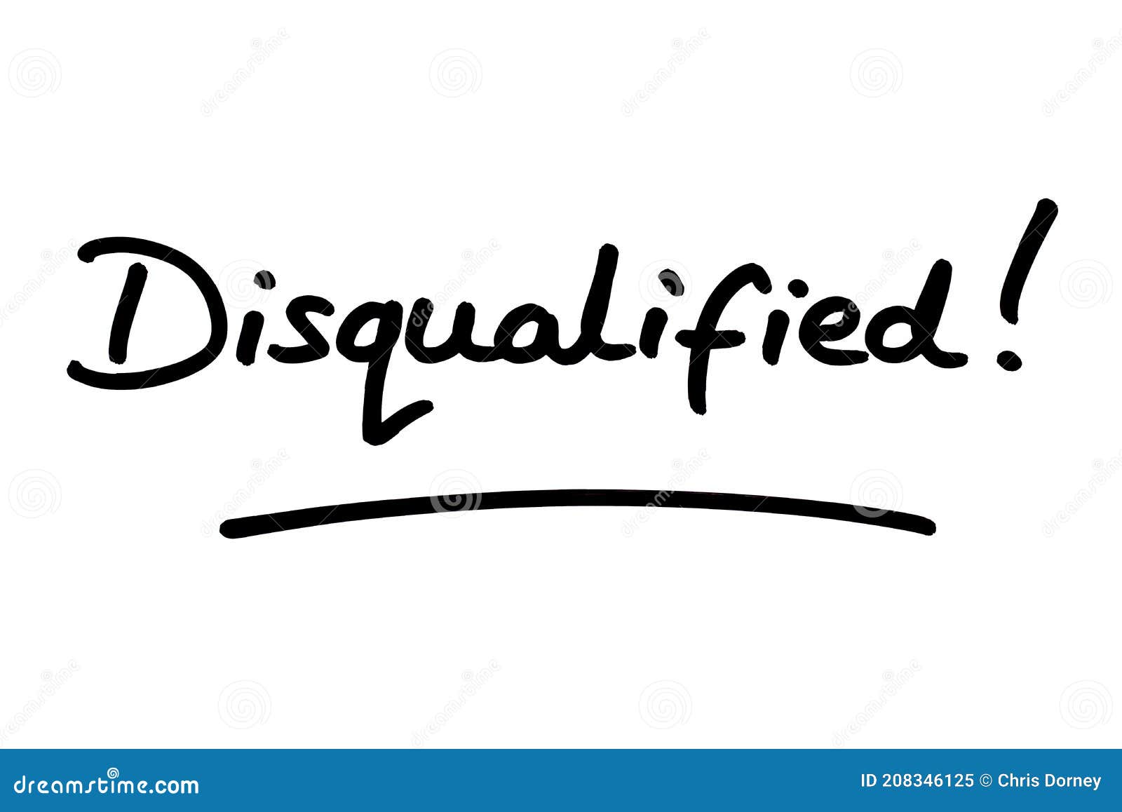 Disqualified stock illustration. Illustration of disqualify - 208346125