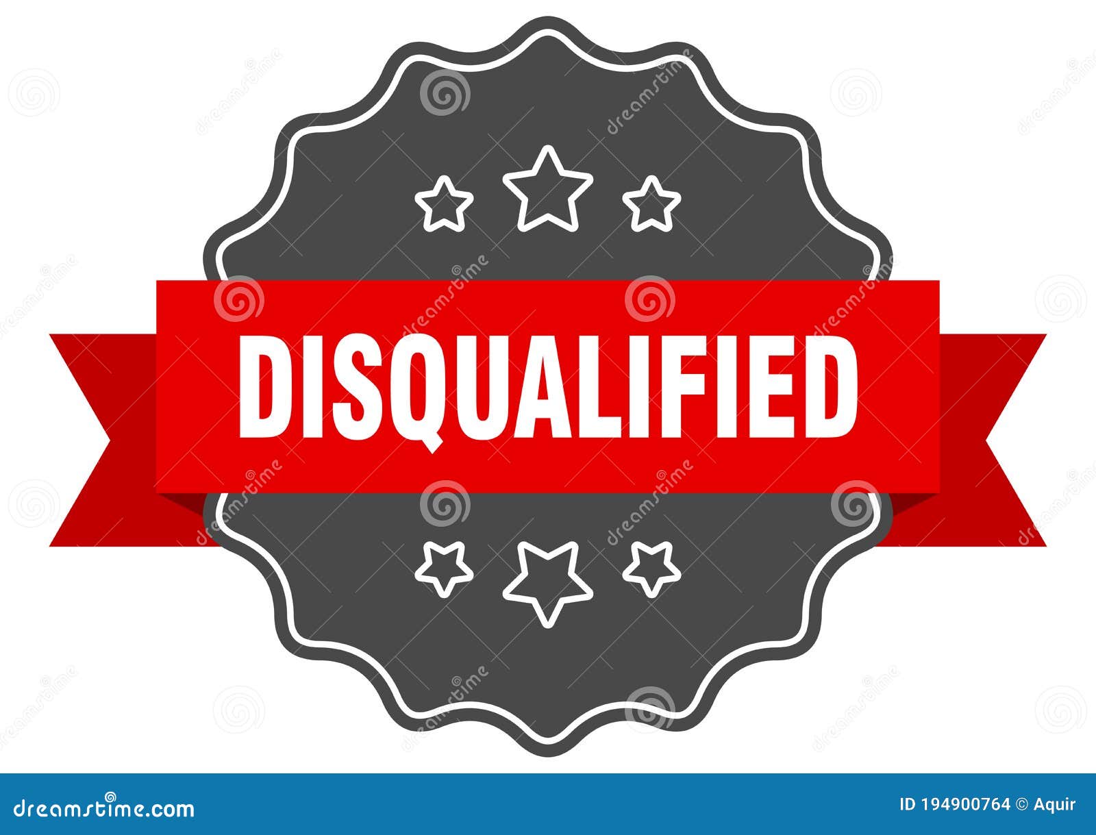 Disqualified Label. Disqualified Isolated Seal. Sticker. Sign Stock ...