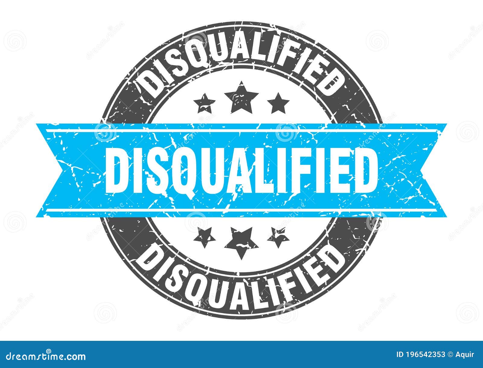 Disqualified Round Stamp with Ribbon. Label Sign Stock Vector ...