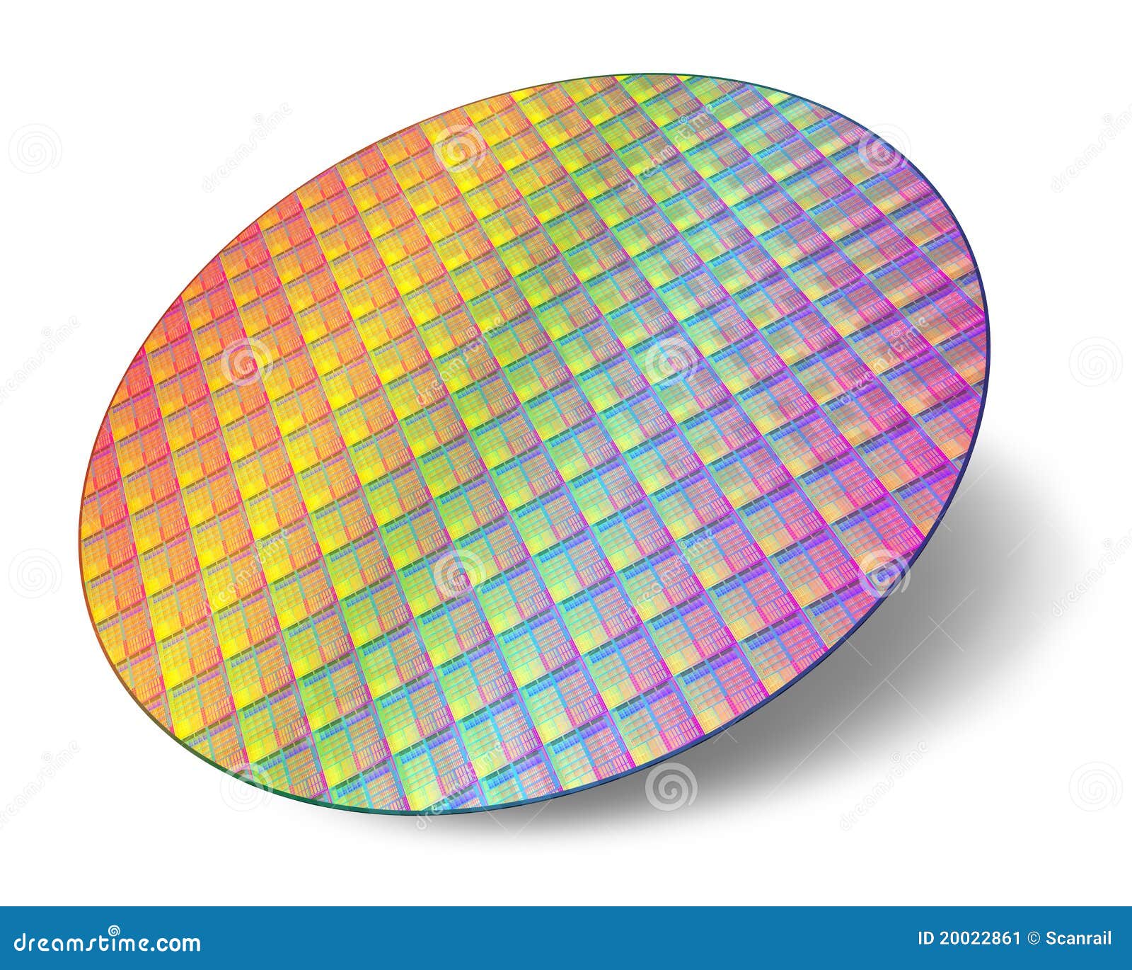 Disque De Silicium Avec Des Noyaux De Processeur Image stock - Image ...