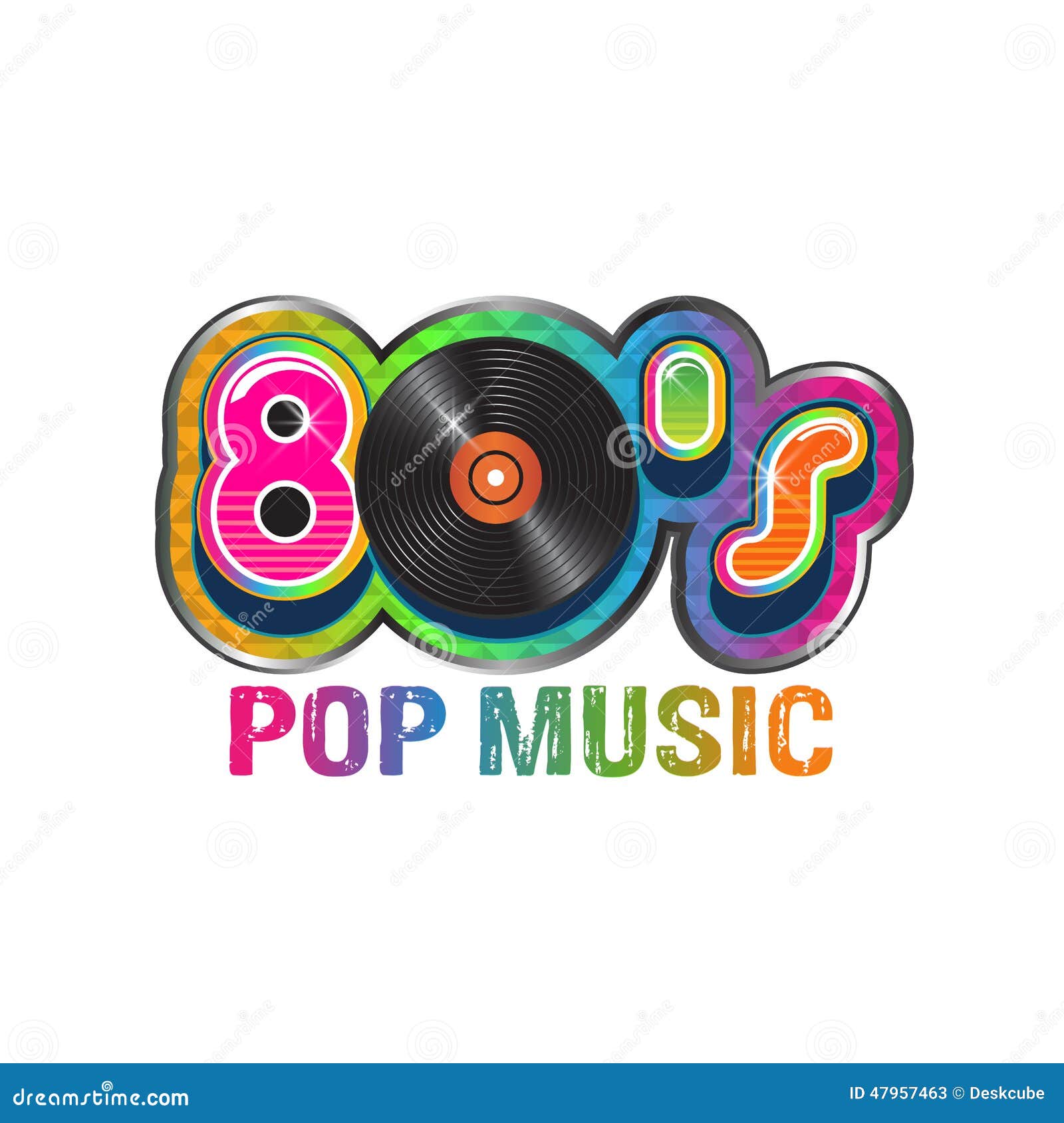 Disque De Vinyle De La Musique Pop 80s Illustration de Vecteur ... Disque De Vinyle De La Musique Pop 80s Illustration de Vecteur ...