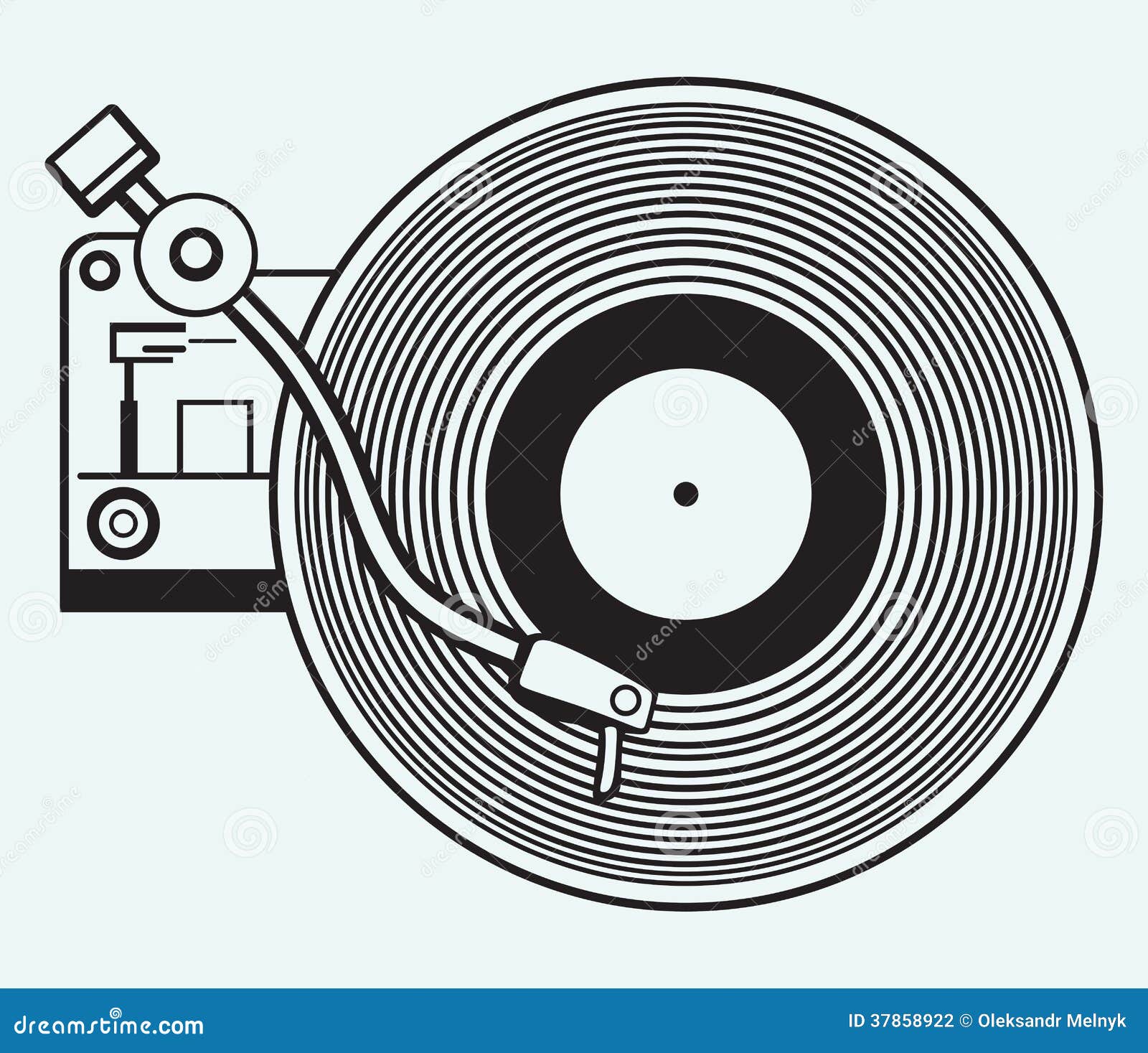 Disque Vinyle De Tourne-disque Illustration de Vecteur - Illustration ...