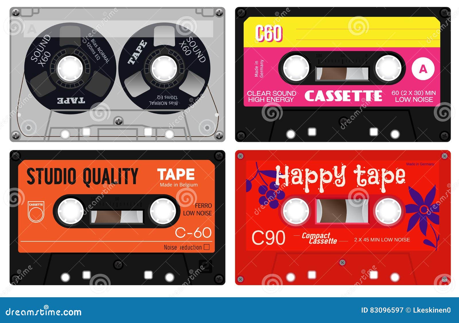 Disques de cassette sonore illustration de vecteur. Illustration du ...