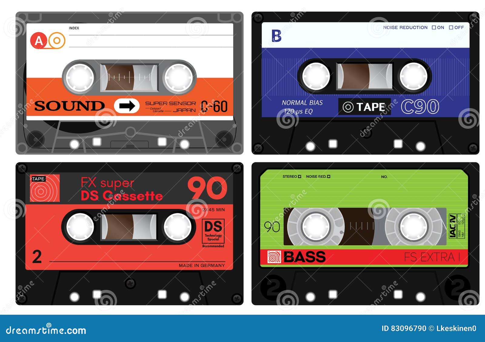 Disques de cassette sonore illustration de vecteur. Illustration du ...