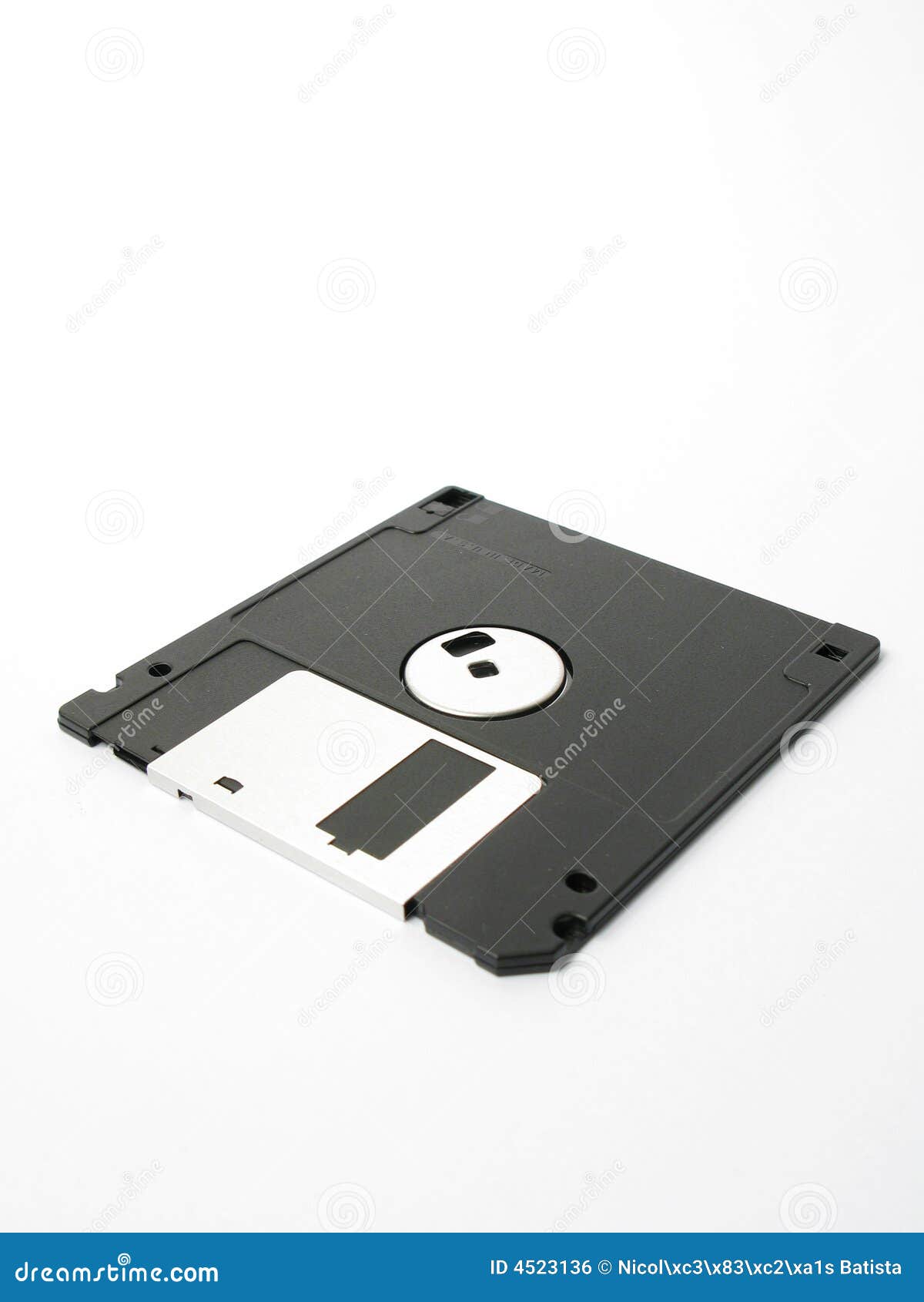 Disquette du noir 3 1/2 photo stock. Image du électronique - 4523136