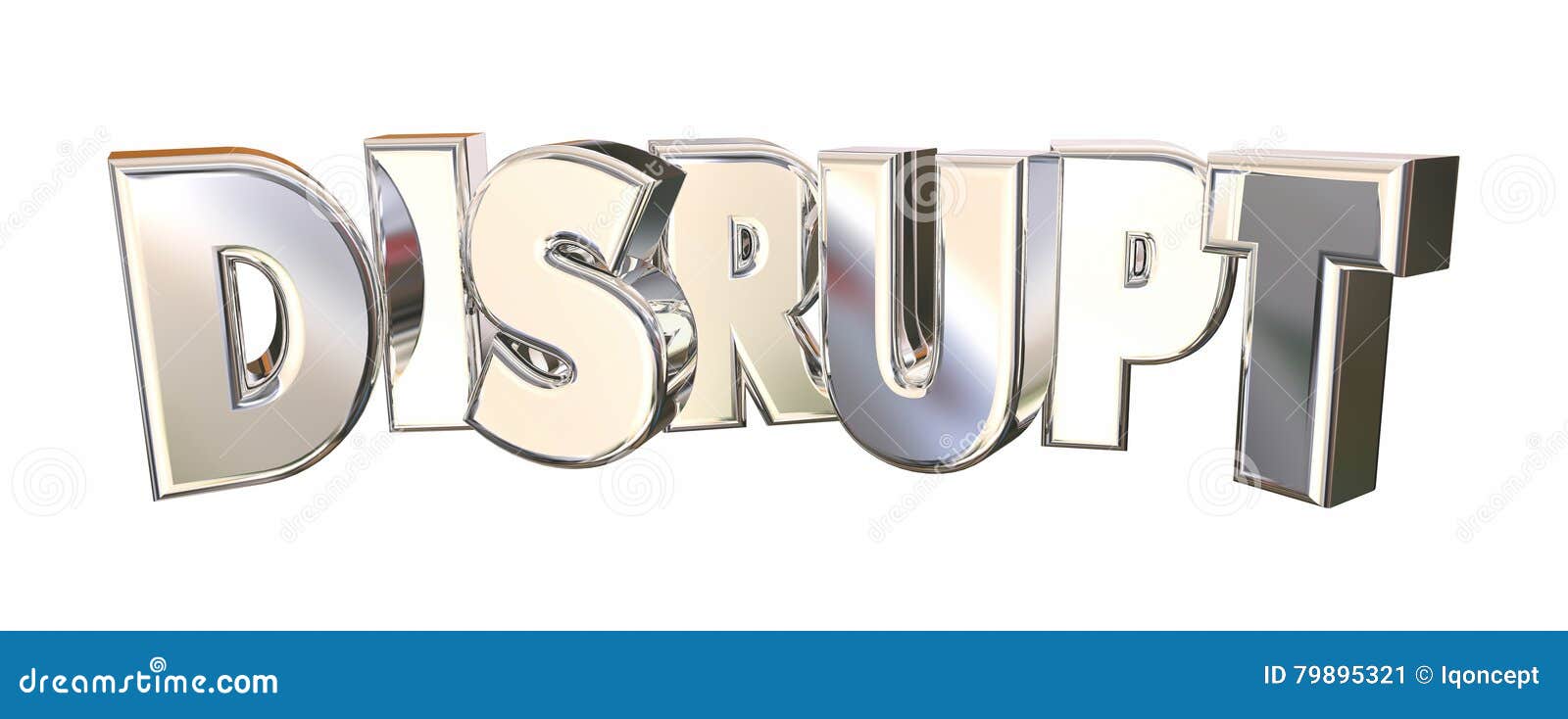 Disrupt 3D Word Change Paradigm Shift Revolution Royalty-Free Stock ...