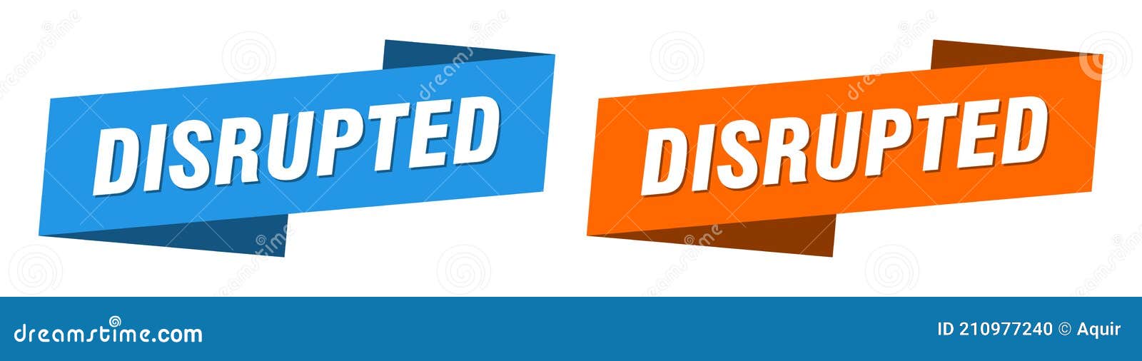 Disrupted Banner. Disrupted Speech Bubble. Cartoon Vector ...