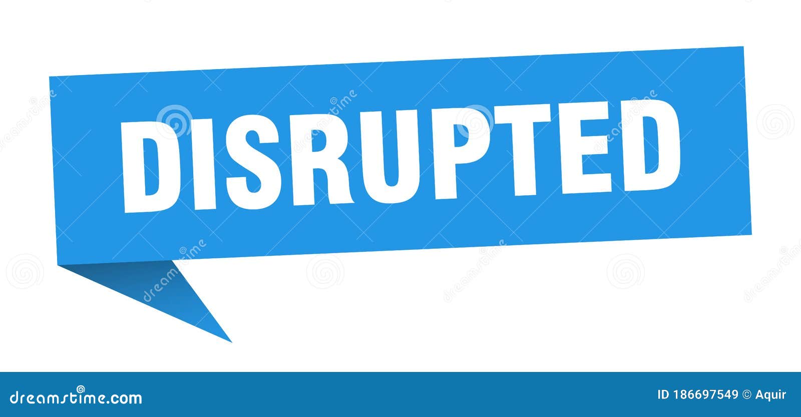 Disrupted Banner. Disrupted Speech Bubble Stock Vector - Illustration ...