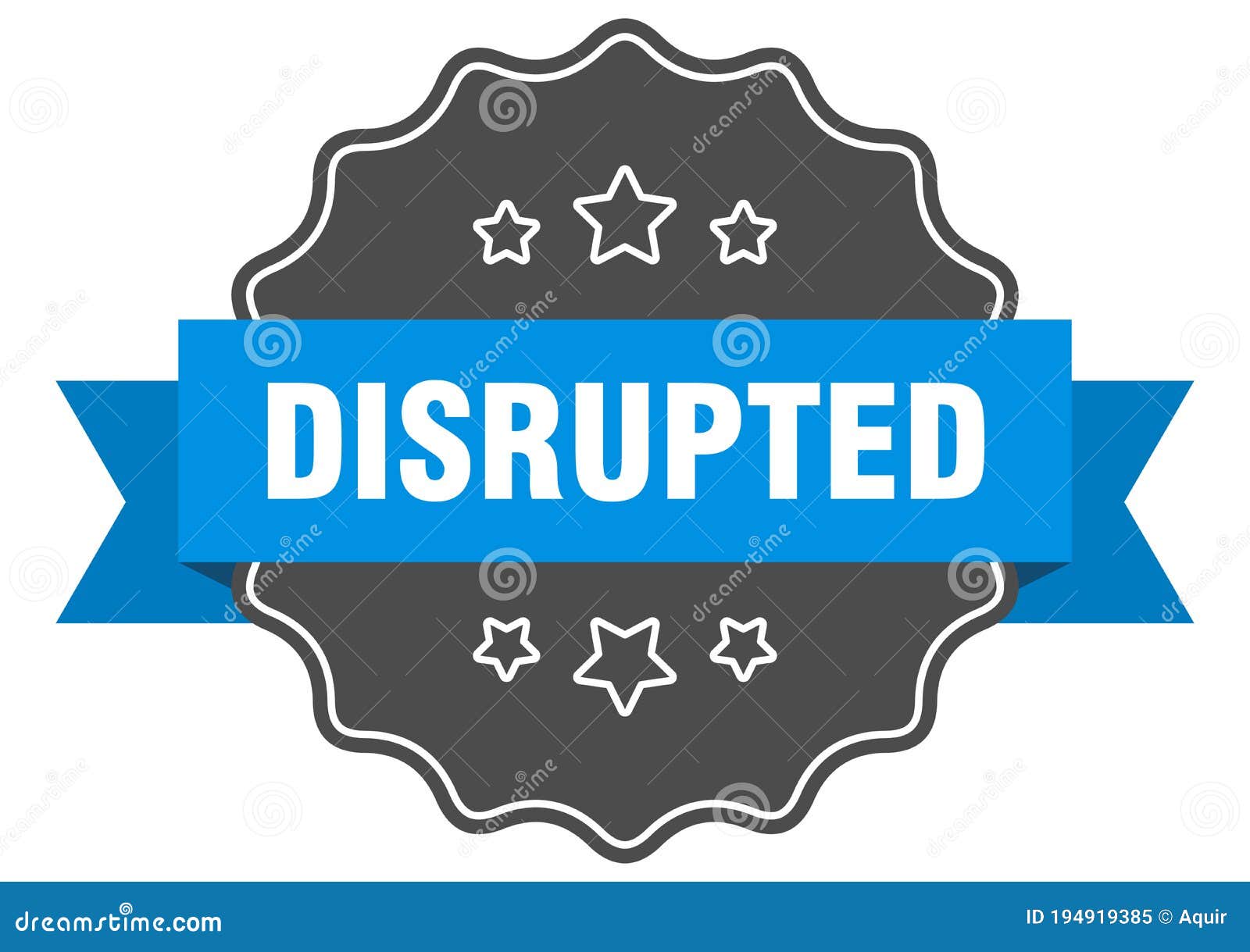 Disrupted Label. Disrupted Isolated Seal. Sticker. Sign Stock Vector ...