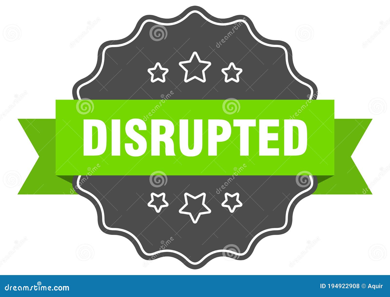 Disrupted Label. Disrupted Isolated Seal. Sticker. Sign Stock Vector ...