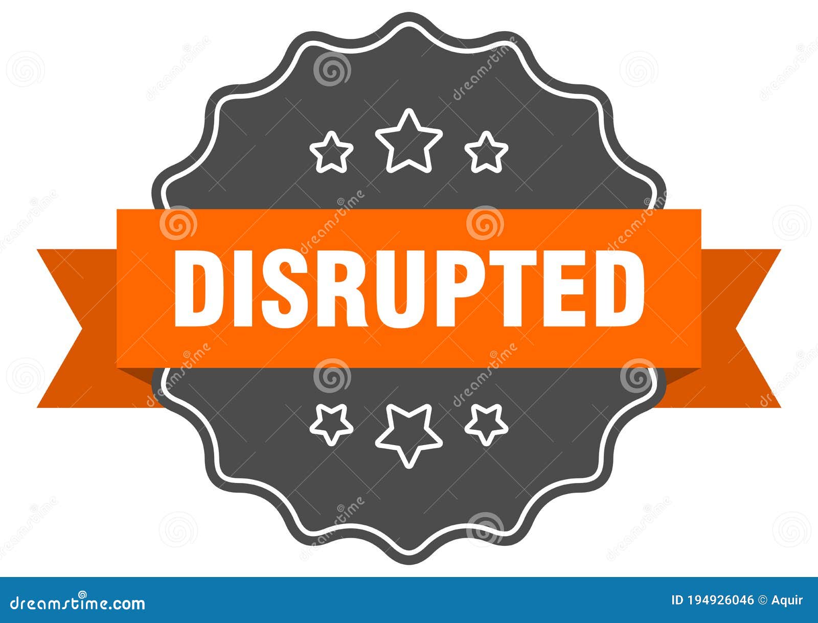 Disrupted Label. Disrupted Isolated Seal. Sticker. Sign Stock Vector ...