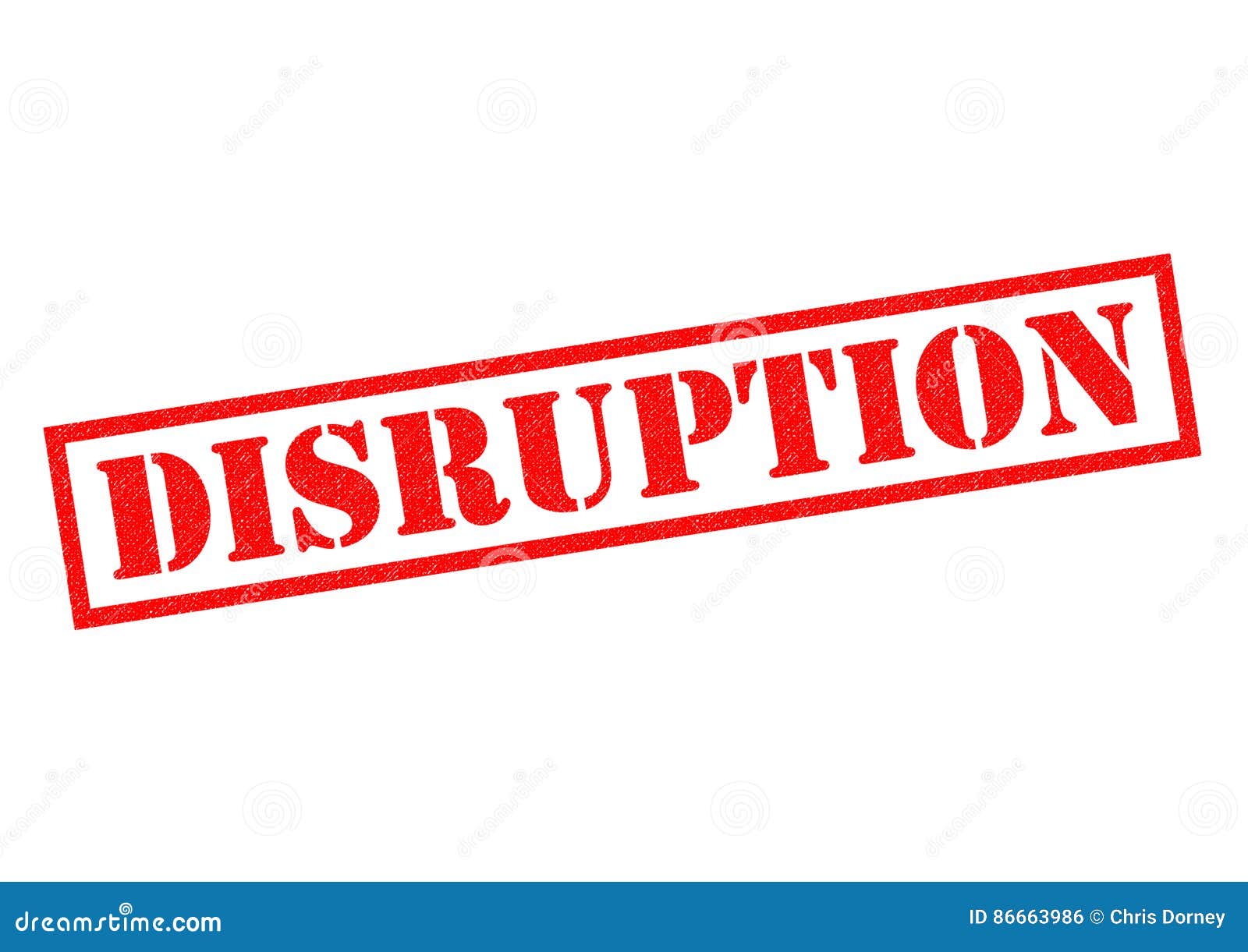 DISRUPTION Rubber Stamp stock illustration. Illustration of ...