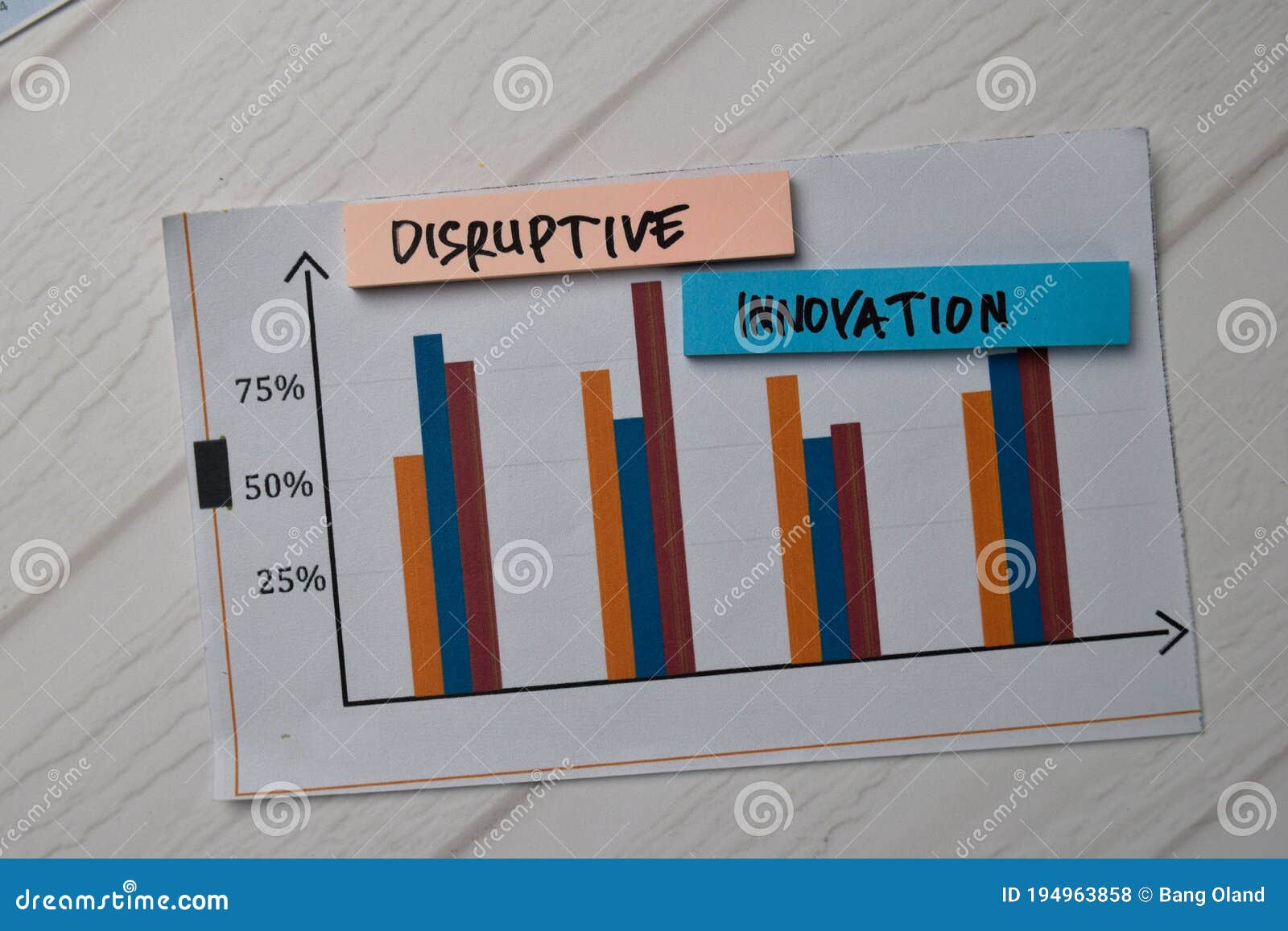 Disruptive Innovation Write on Sticky Notes with Graphic on the Paper ...