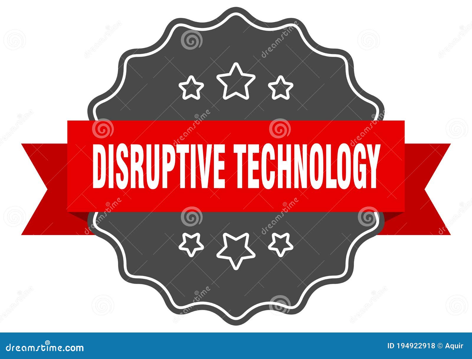 Disruptive Technology Label Stock Vector - Illustration of sticker ...