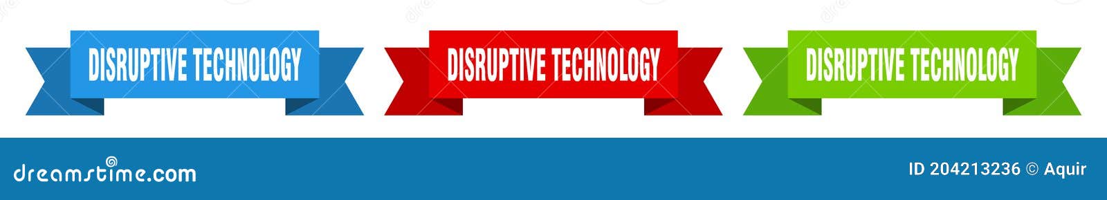 Disruptive Technology Ribbon. Disruptive Technology Isolated Paper Sign ...