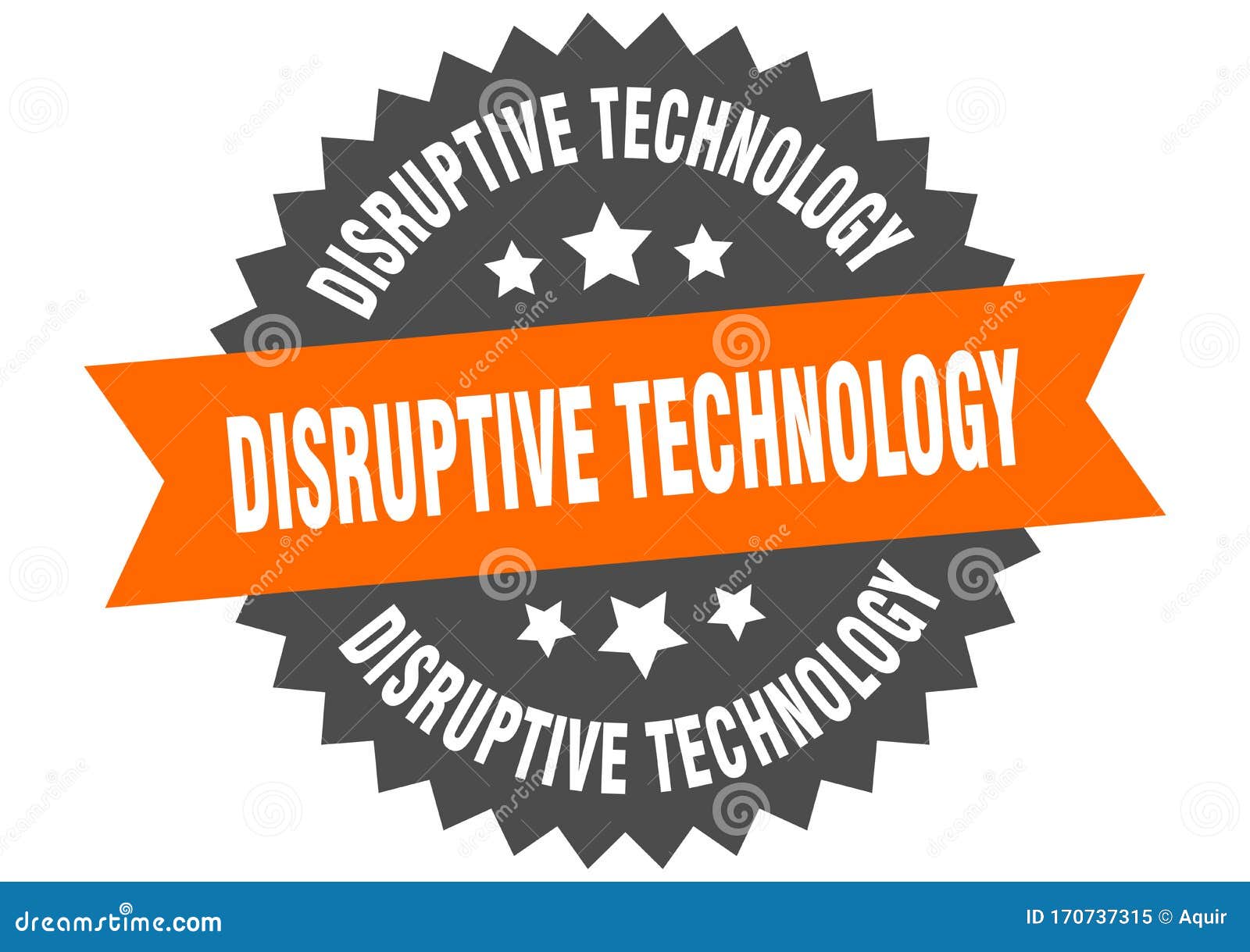 Disruptive Technology Sign. Disruptive Technology Circular Band Label ...