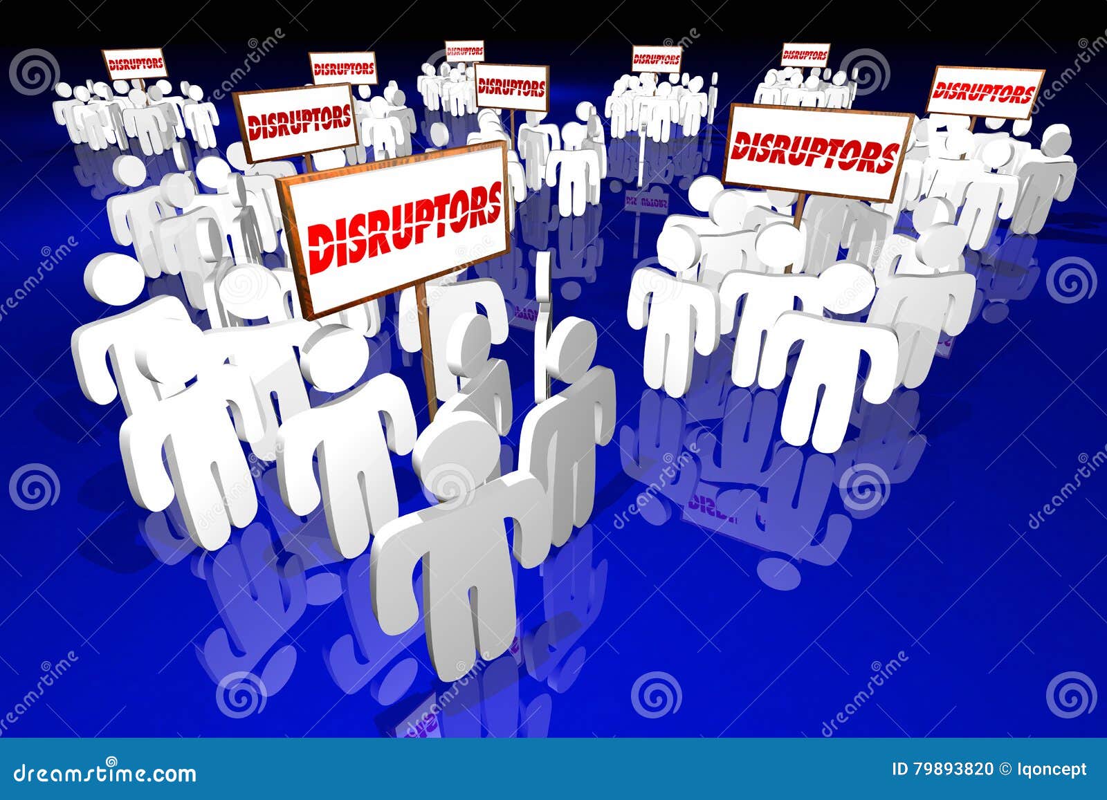 Disruptors Industry Change Agents Innovators People Stock Illustration ...