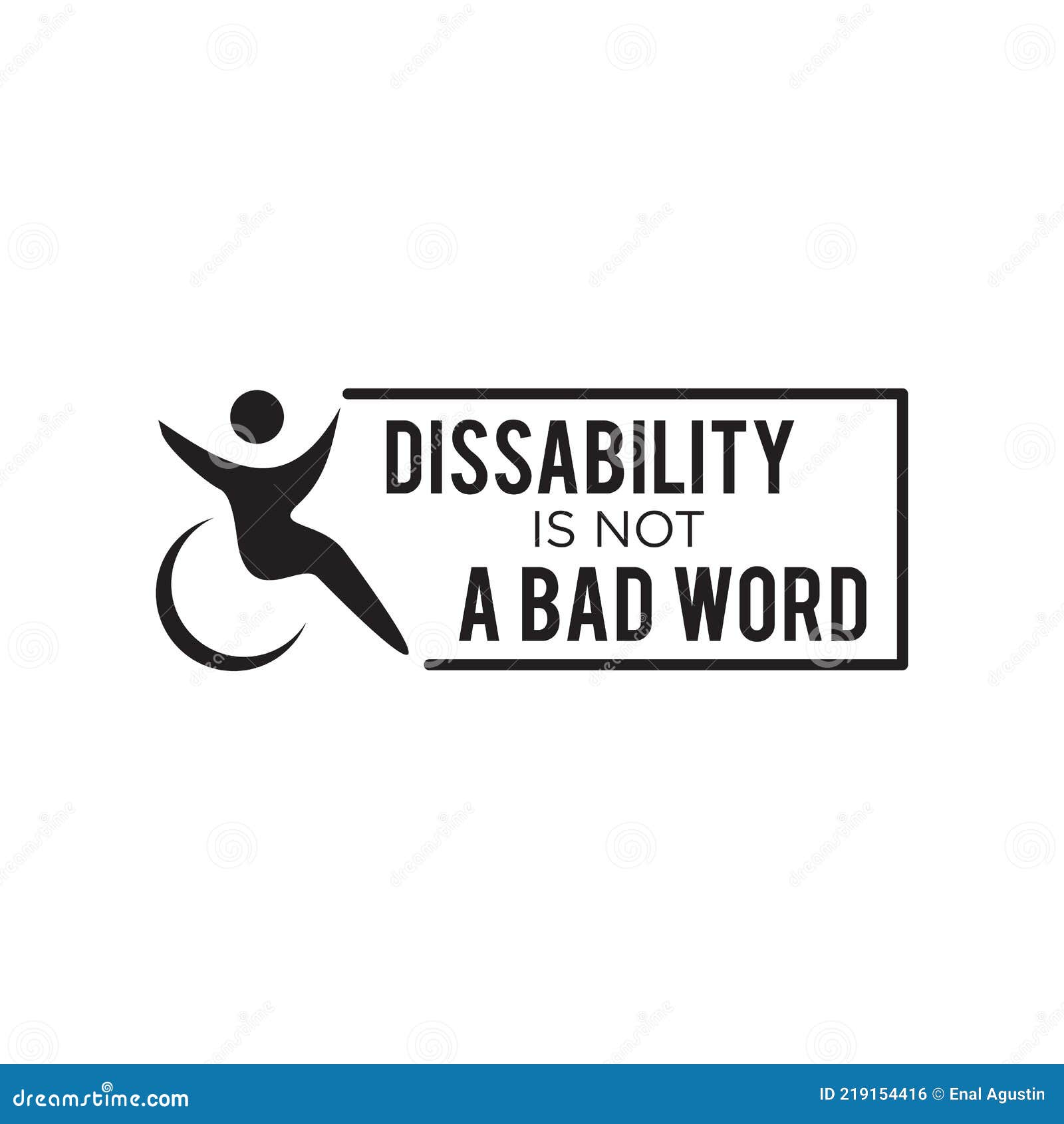 Dissability Right Sticker Logo Design Template Stock Vector ...