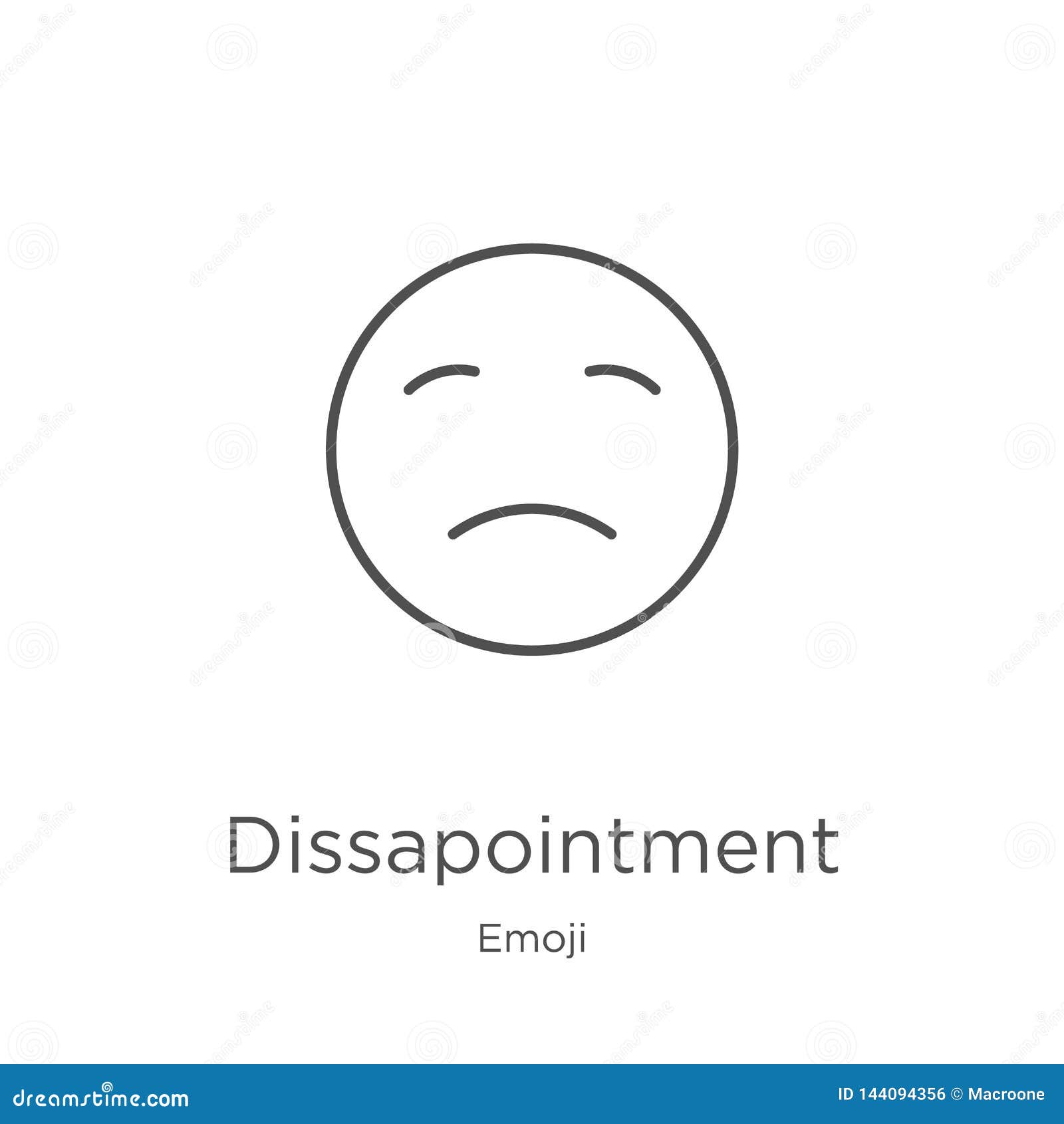 Dissapointment Icon Vector from Emoji Collection. Thin Line ...