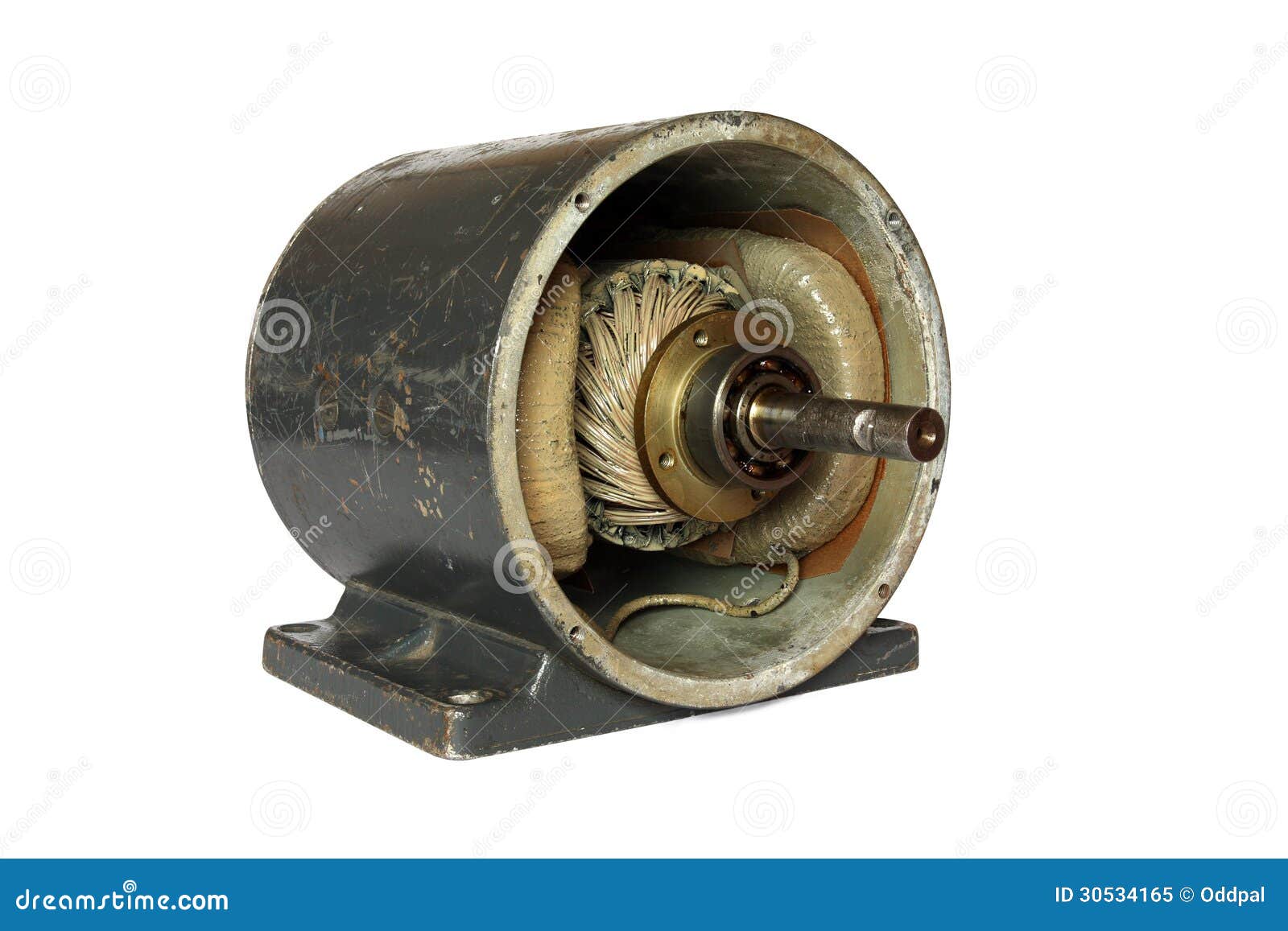 Dissasembled Old DC Electric Motor Royalty-Free Stock Photo ...