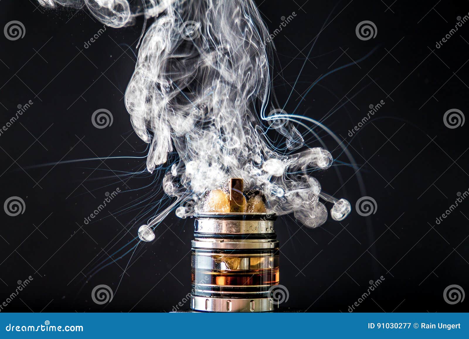 Dissassembled Electronic Cigarette Vape Explosion Stock Image - Image ...