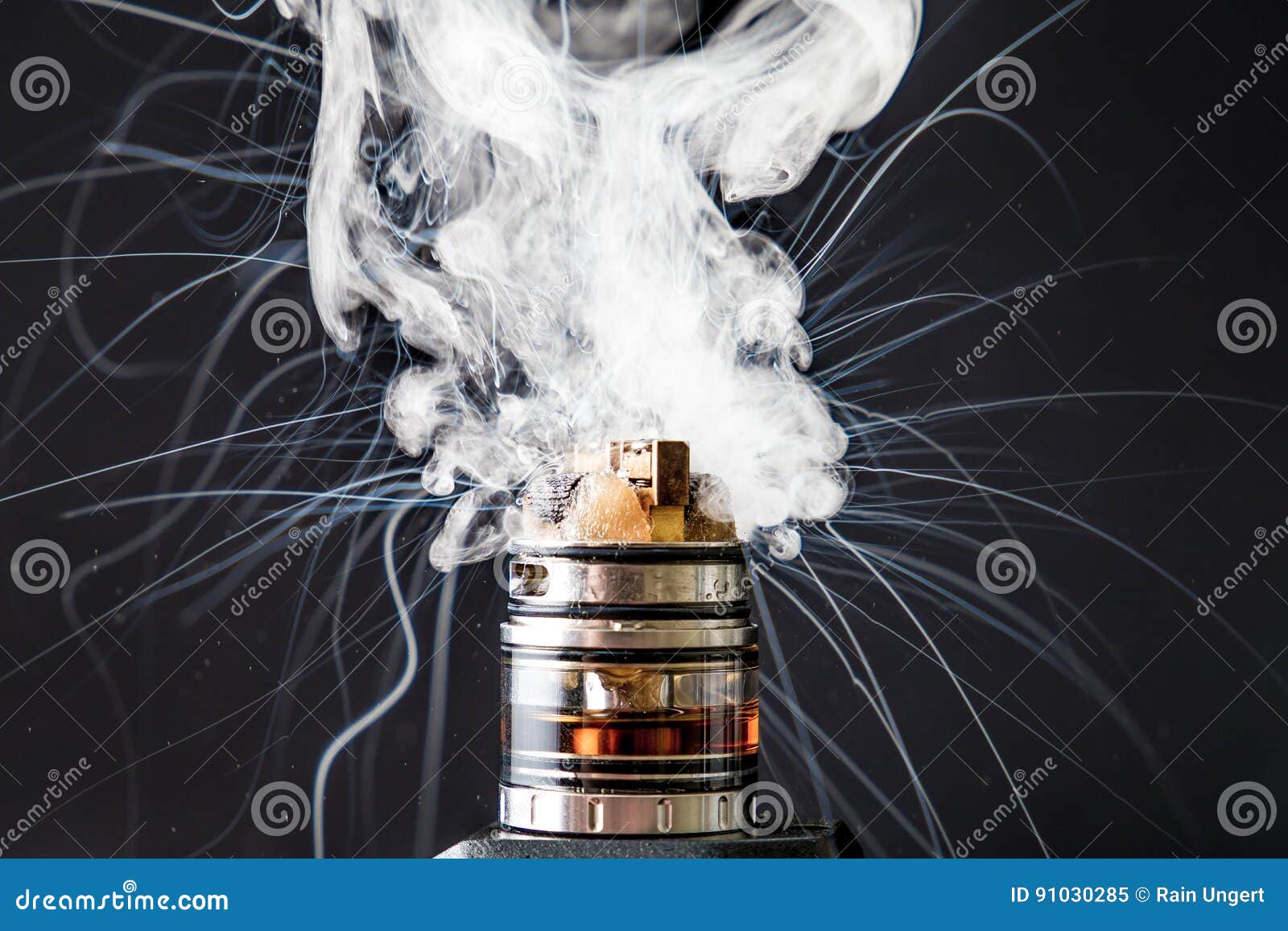 Dissassembled Electronic Cigarette Vape Explosion Stock Image - Image ...