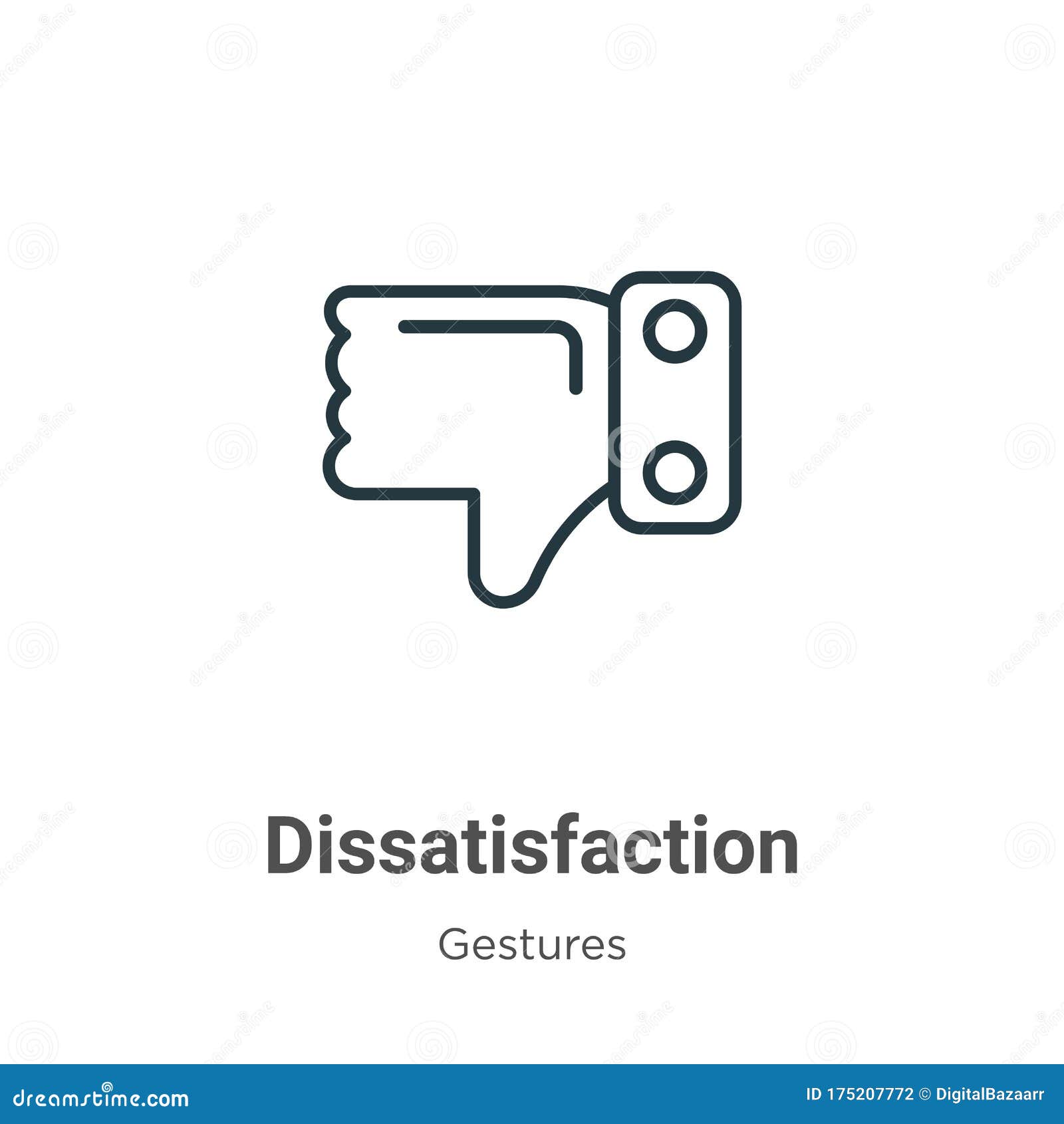 Discontent Line Icon Concept. Discontent Vector Linear Illustration ...