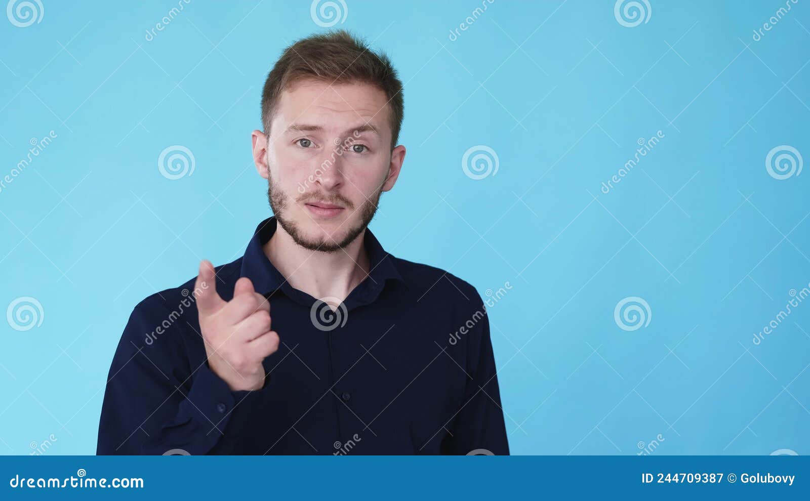 Dissatisfied Man Disapproval Gesture Gif Loop Stock Video - Video of ...