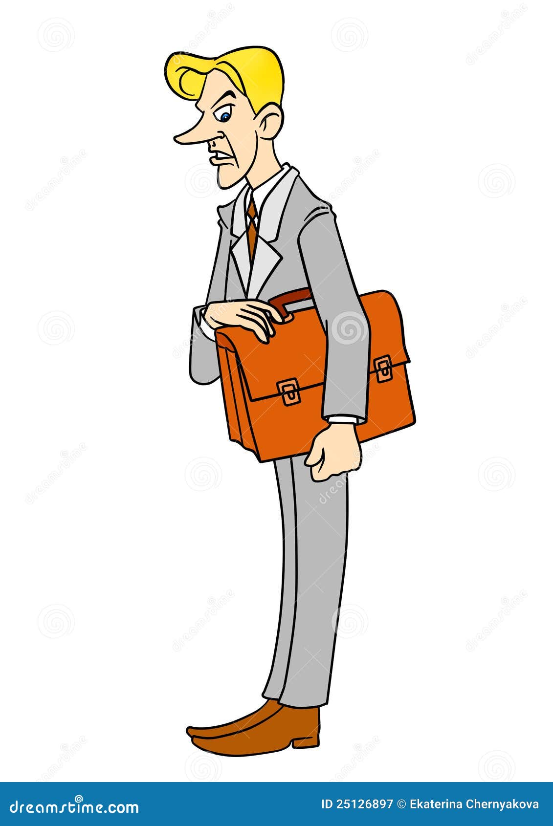 Dissatisfied Working Cartoon, Stock Illustration - Illustration of ...