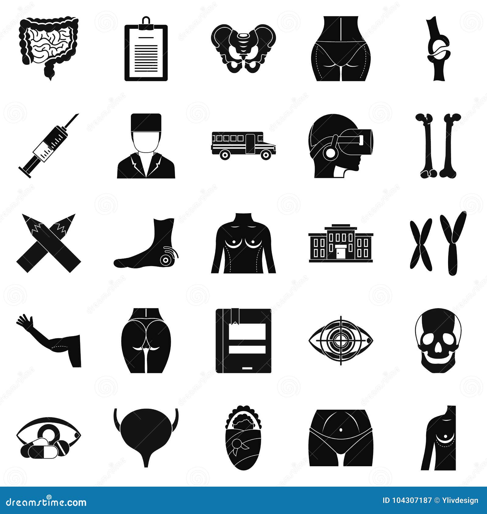 Dissection Icons Set, Simple Style Stock Vector - Illustration of ...