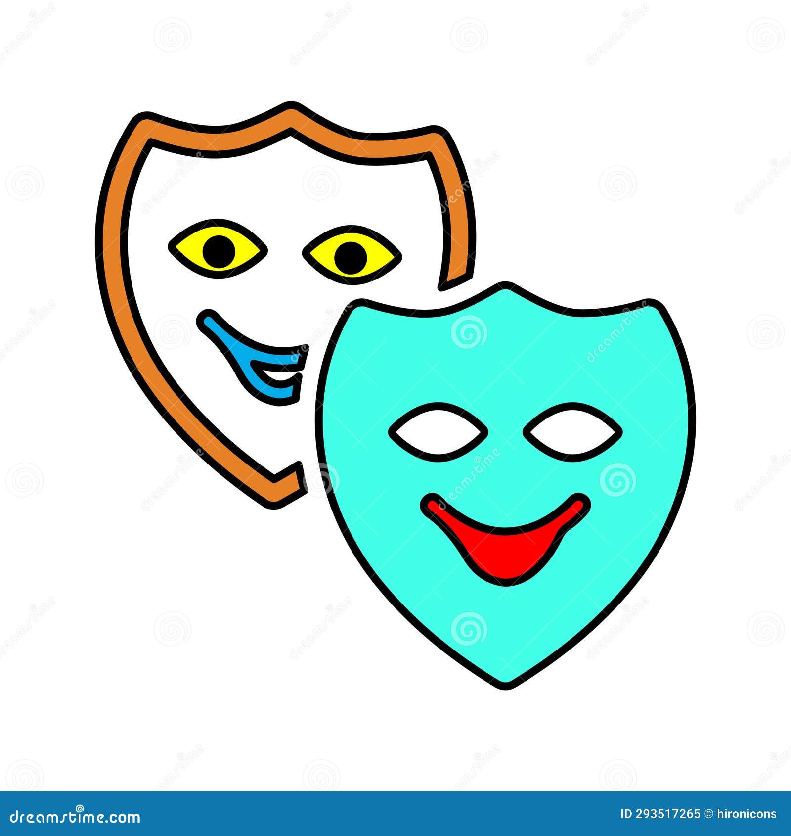 Dissemble, Playact, Pretend Icon Stock Vector - Illustration of colors ...