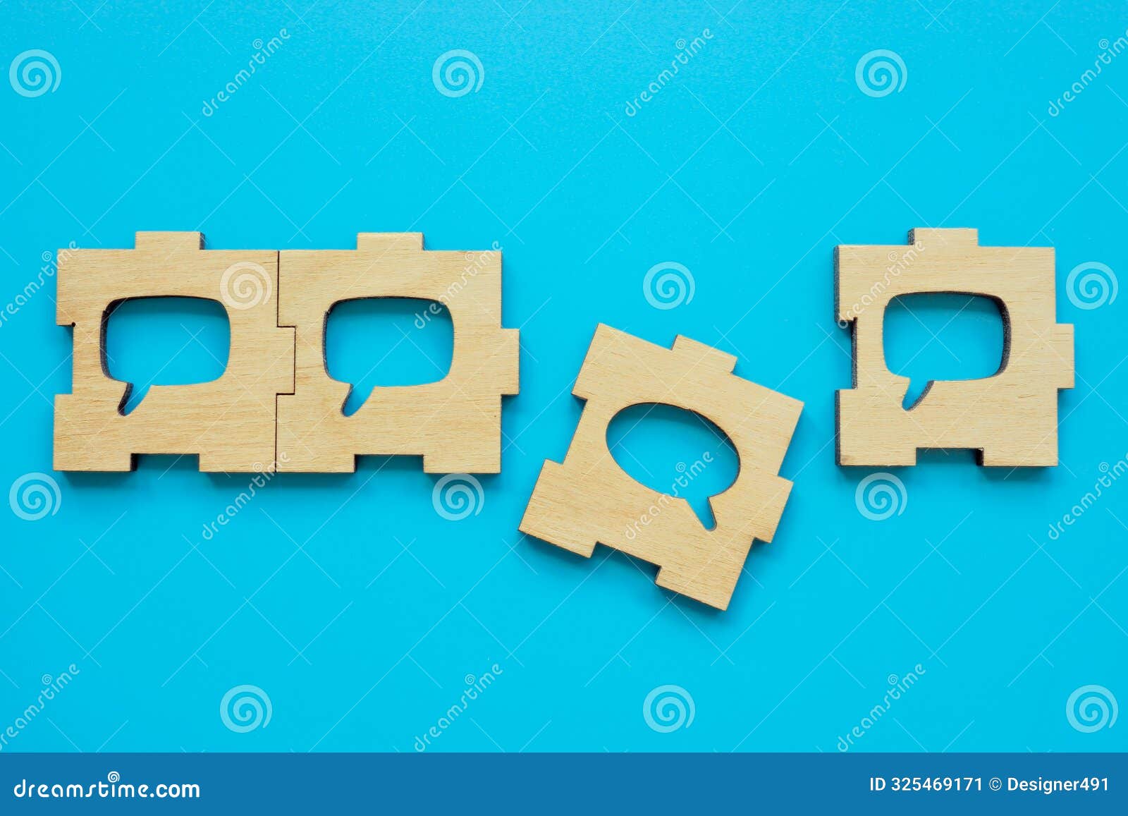 Dissenting or Opposing Opinion. Pieces of the Puzzle with Speech Bubble ...