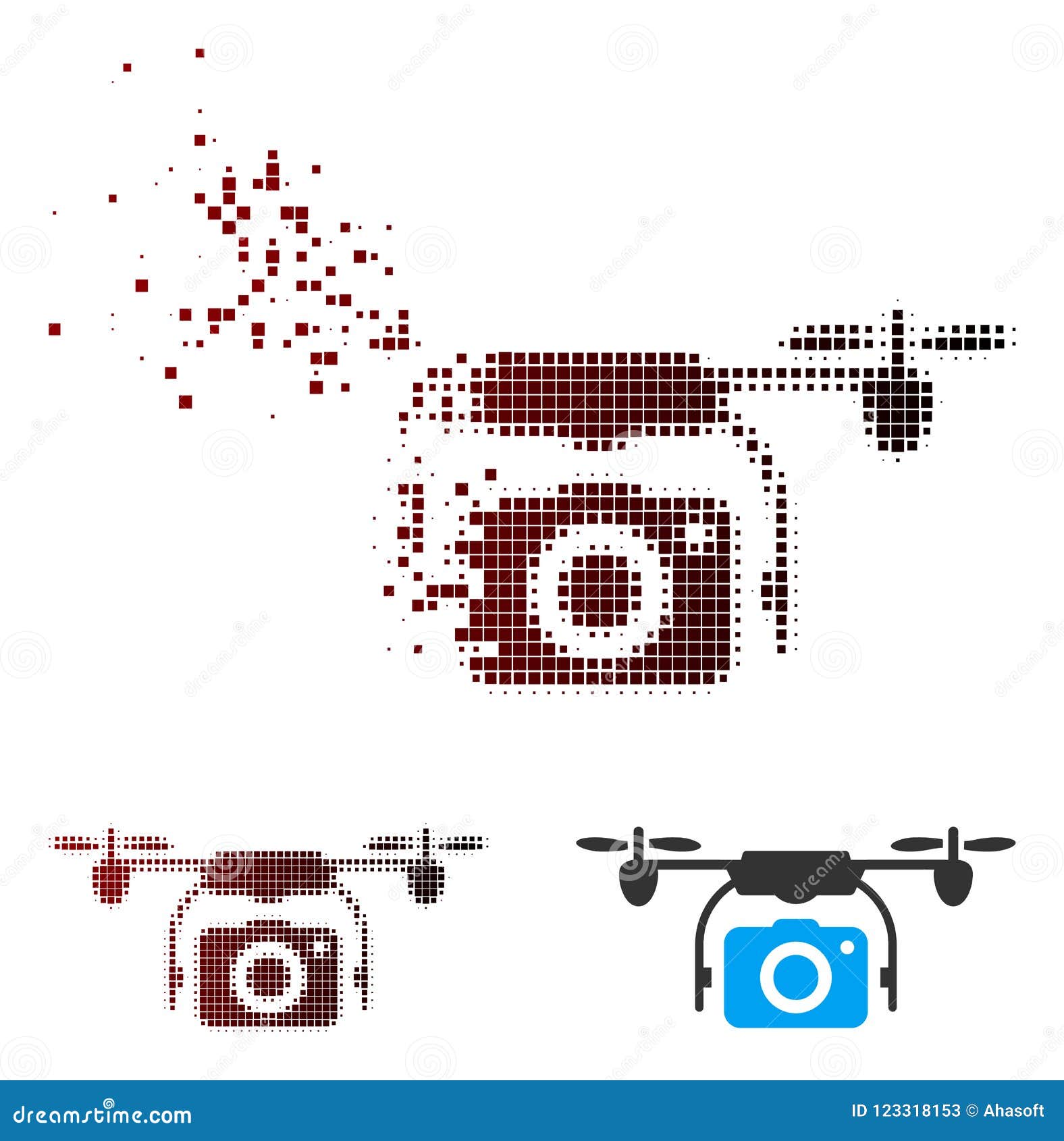 Dissipated Pixel Halftone Camera Drone Icon Stock Vector - Illustration ... Dissipated Pixel Halftone Camera Drone Icon Stock Vector - Illustration ...
