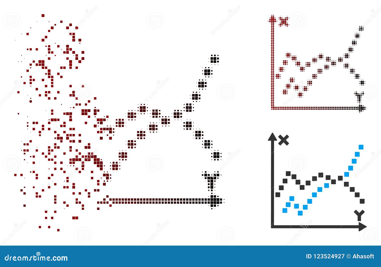 Dissipated Pixel Halftone Functions Plot Icon Stock Vector ... Dissipated Pixel Halftone Functions Plot Icon Stock Vector ...