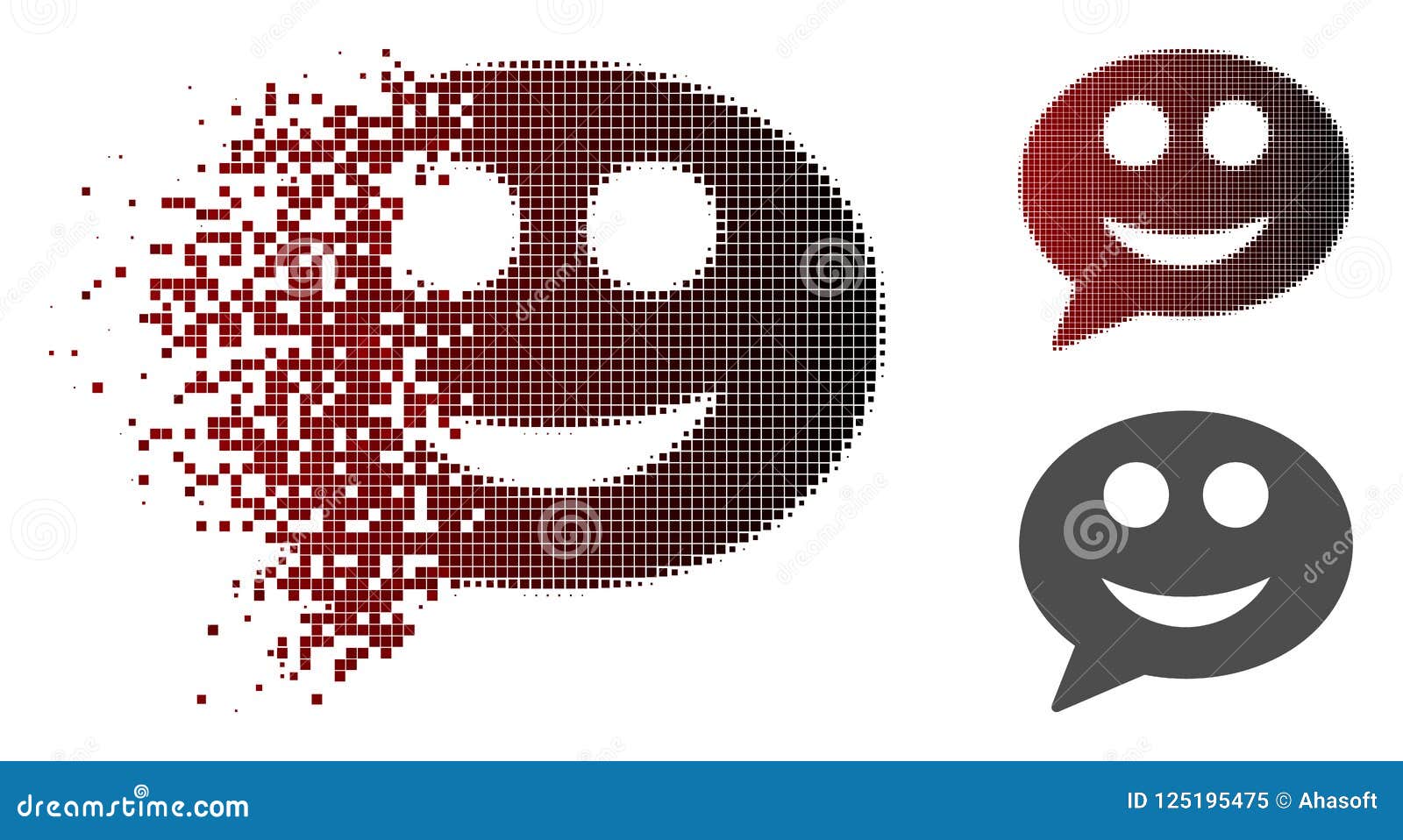 Dissipated Pixel Halftone Message Smile Smiley Icon Stock Vector ... Dissipated Pixel Halftone Message Smile Smiley Icon Stock Vector ...