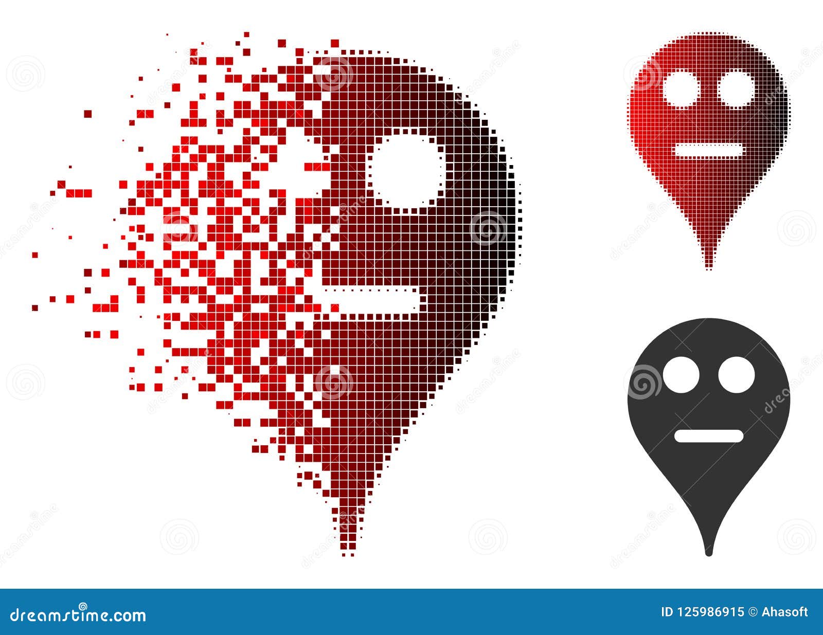 Dissipated Pixel Halftone Neutral Smiley Map Marker Icon Stock Vector ... Dissipated Pixel Halftone Neutral Smiley Map Marker Icon Stock Vector ...