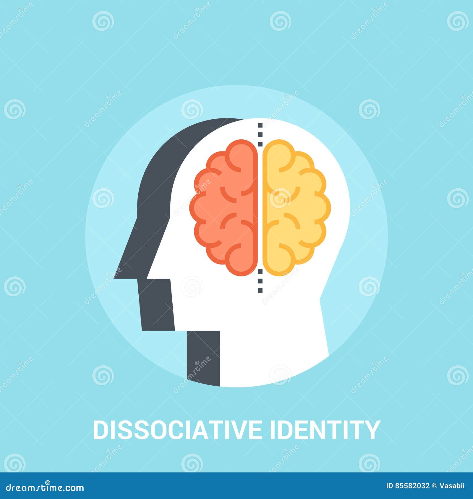 Dissociative Identity Icon Concept Stock Vector - Illustration of mind ...