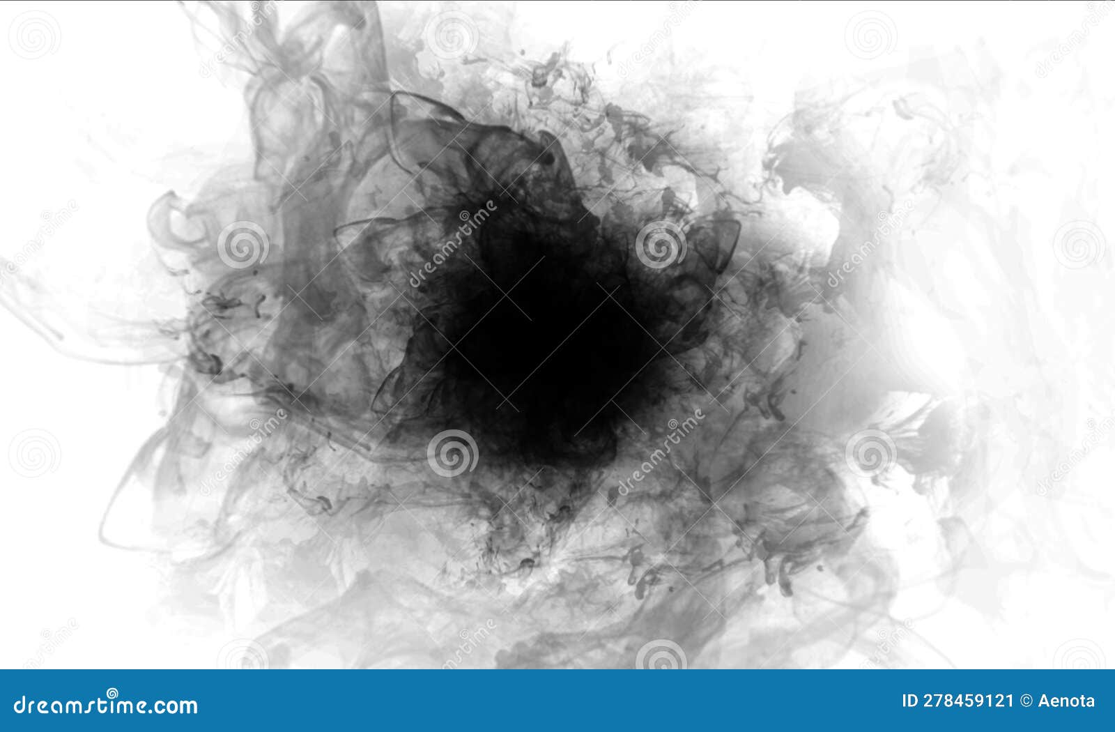 Dissolution of Black Ink Drop Stock Illustration - Illustration of ...