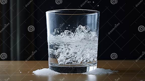 Dissolution salt in water stock illustration. Illustration of ...