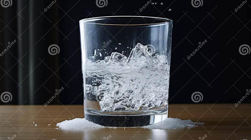 Dissolution salt in water stock illustration. Illustration of ...